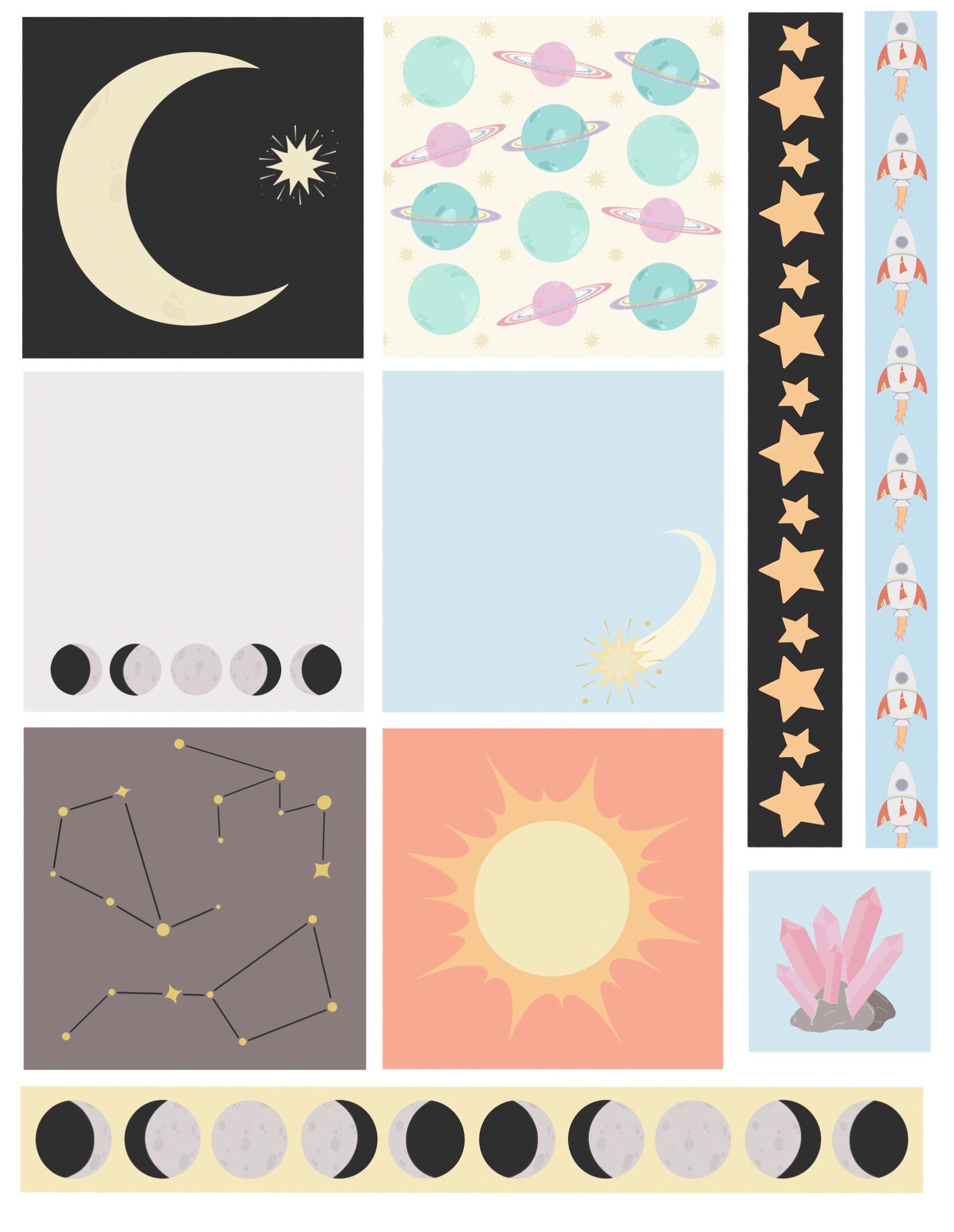 112 Space Digital Stickers | Goodnotes Stickers | Digital Planner ...