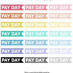 BUNDLE AND SAVE! Bill Due & Pay Day Digital Planner Stickers ...