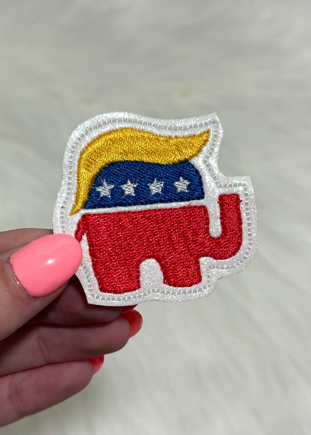 Republican Hair Glitter Feltie, Patriotic Feltie - Etsy