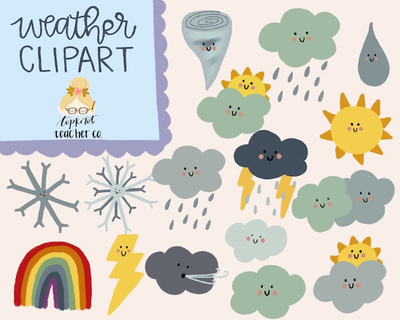 Weather Clipart Classroom Clipart for Teachers Educational - Etsy