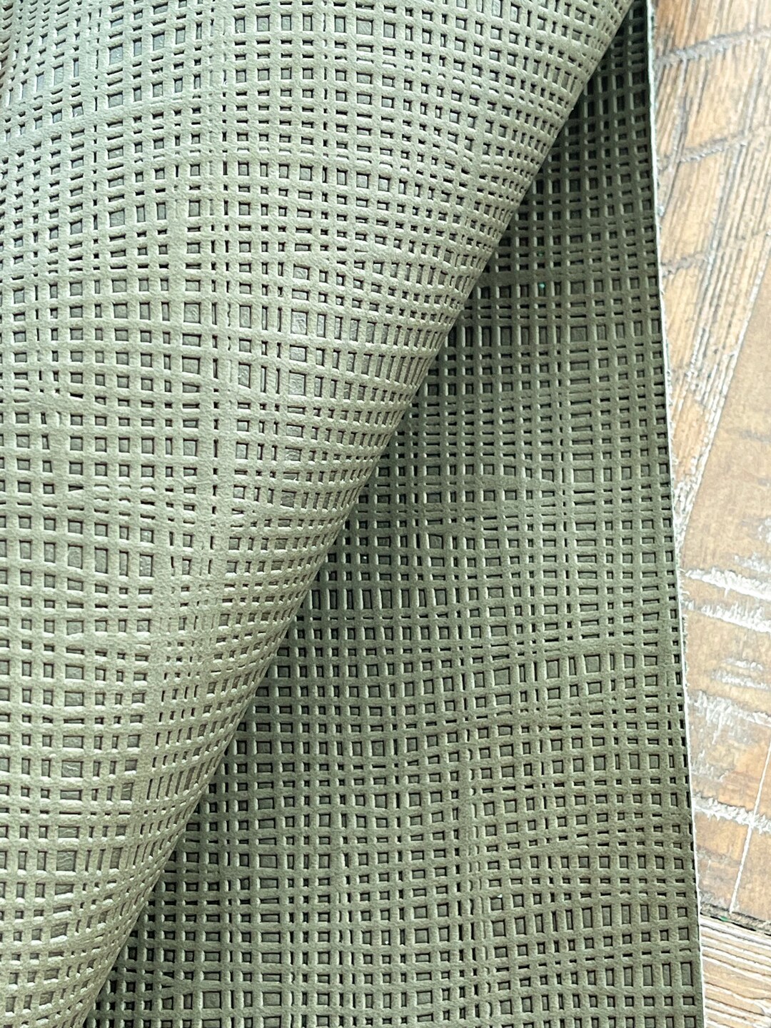 6x12 Olive Green Spun Linen Embossed Genuine Suede Sheets - Etsy