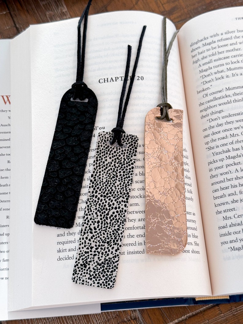 Luxe Micro Dalmatian Genuine Suede Bookmark-rounded Rectangle - Etsy