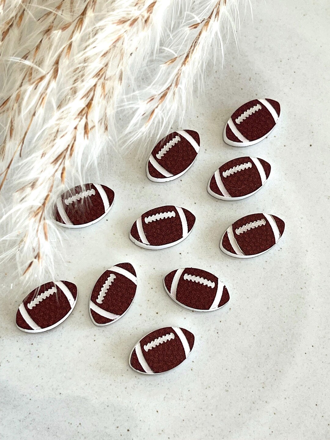 Engraved Acrylic .55” Football Stud Blanks for DIY Earrings Supplies (2 ...