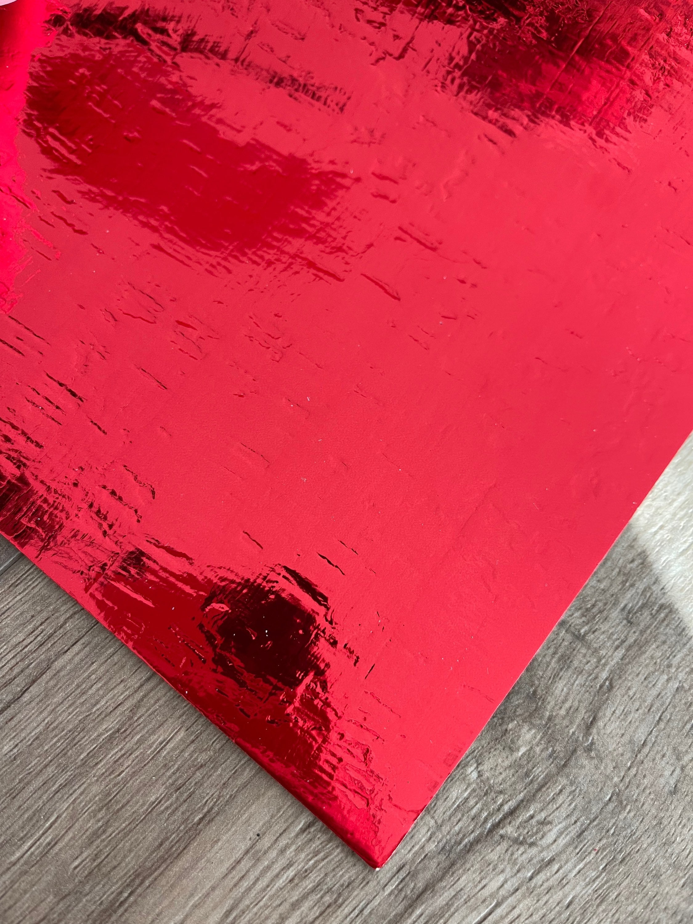 Solid Metallic Red 8x10 Leather Backed Cork Sheets | Etsy