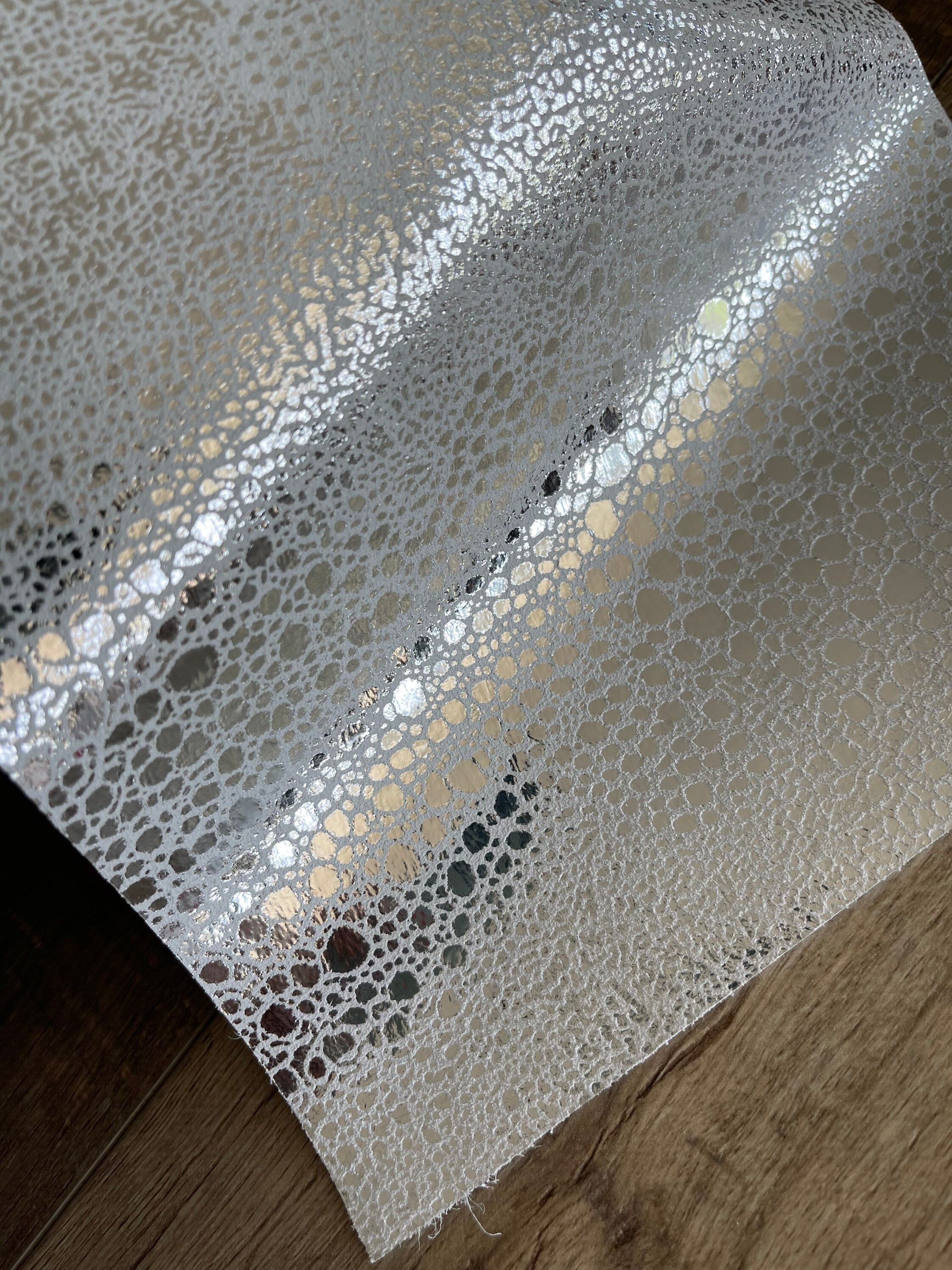 Metallic Silver Oil Slick 8x10 on Genuine White Suede Sheets - Etsy