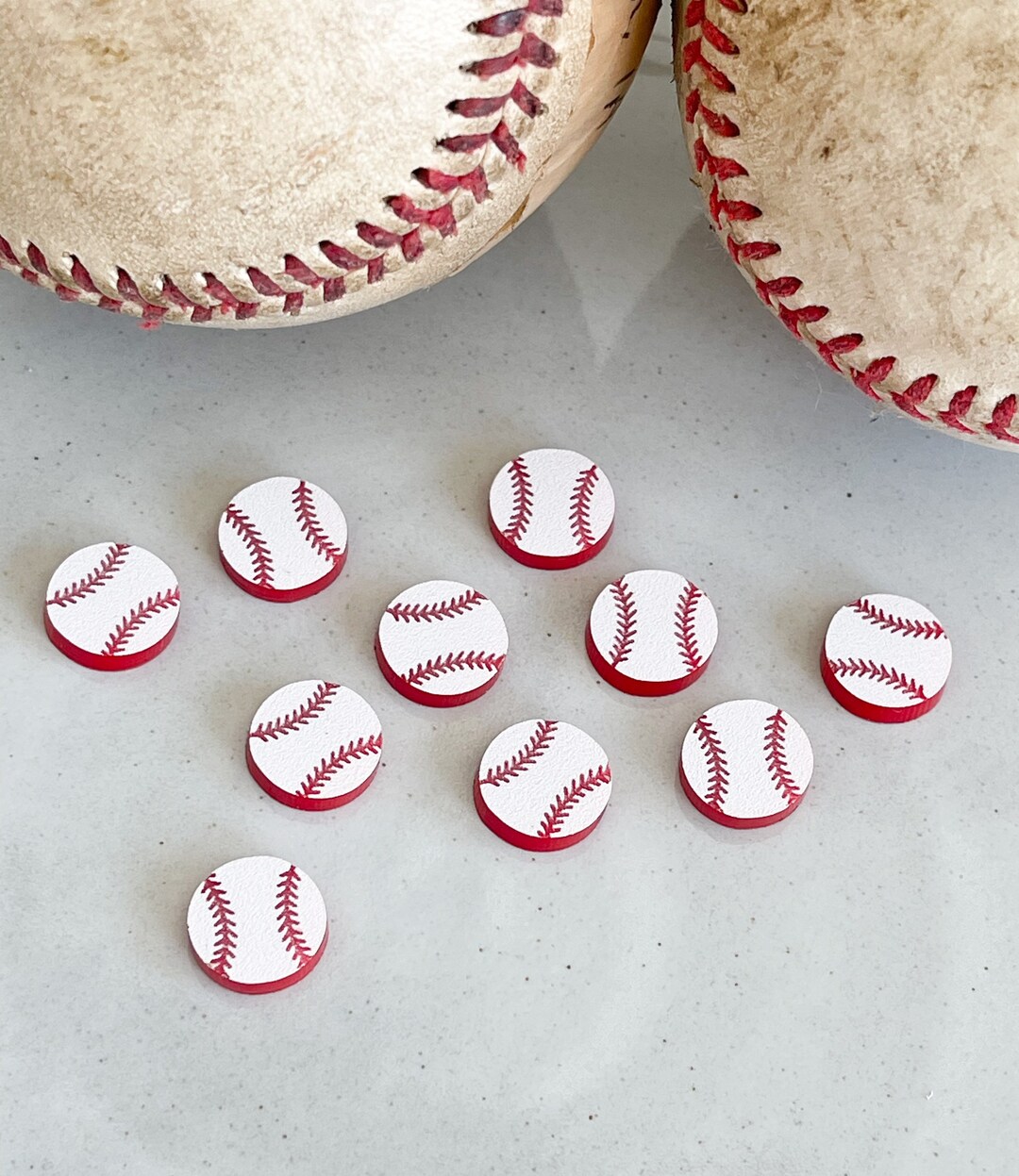 Engraved Acrylic .45” Baseball Studs Findings Blanks Supplies (3 Pairs ...