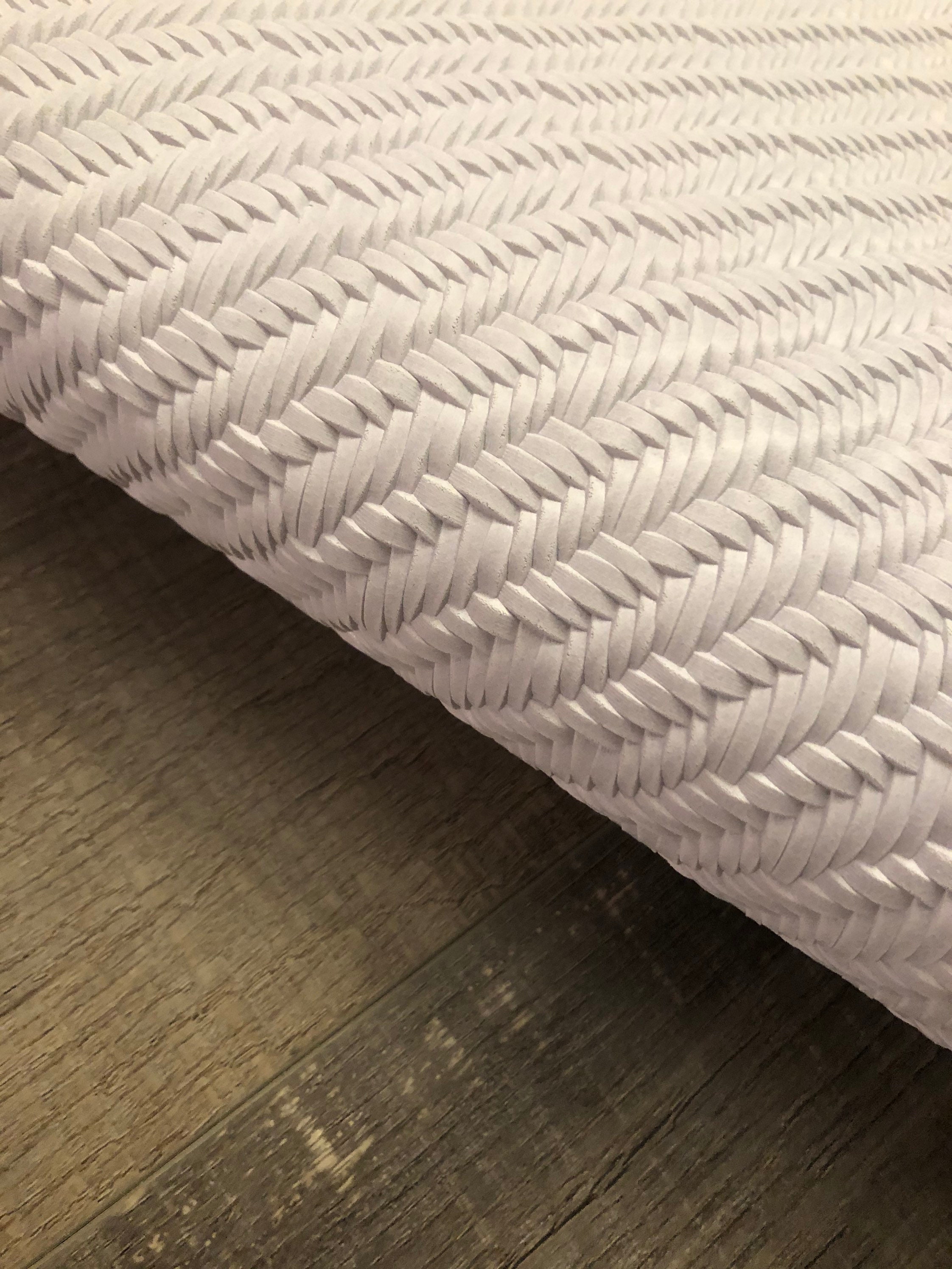 Pearl White Braid Embossed 8x10 Genuine Leather Sheets - Etsy