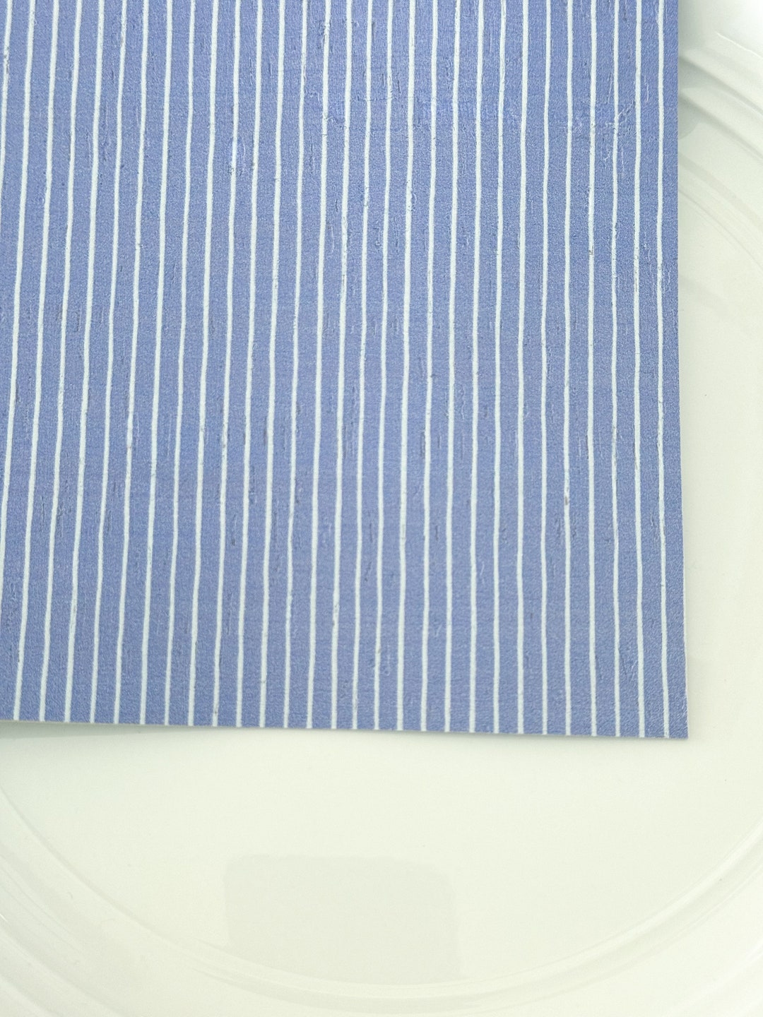 Periwinkle Hand Drawn Stripes 8x10 Leather Backed Cork Sheets - Etsy
