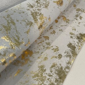 Metallic Gold Splash 8x10 Genuine White Leather Sheets - Etsy