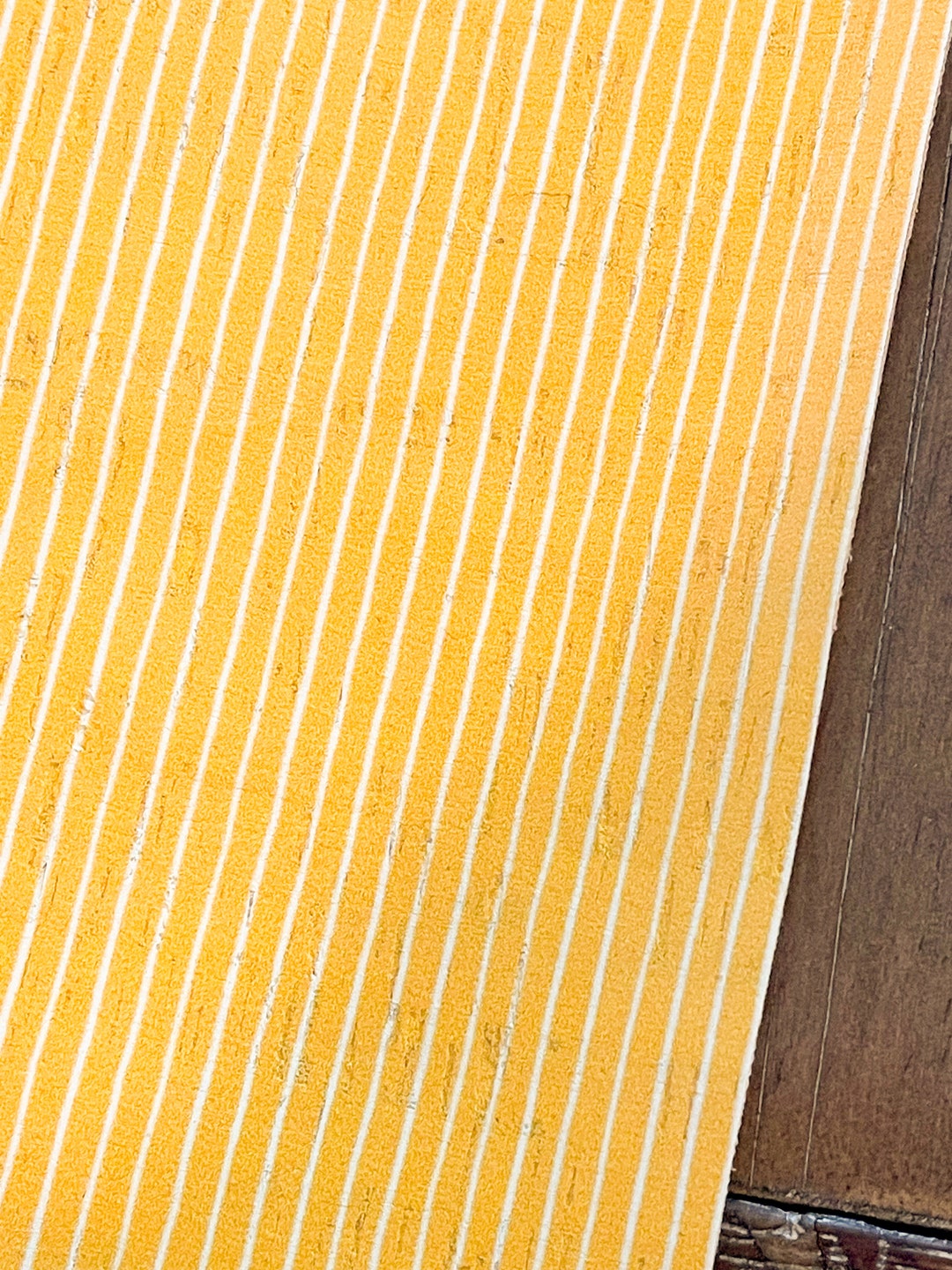 Mustard Yellow Hand Drawn Stripes 8x10 Leather Backed Cork Sheets - Etsy