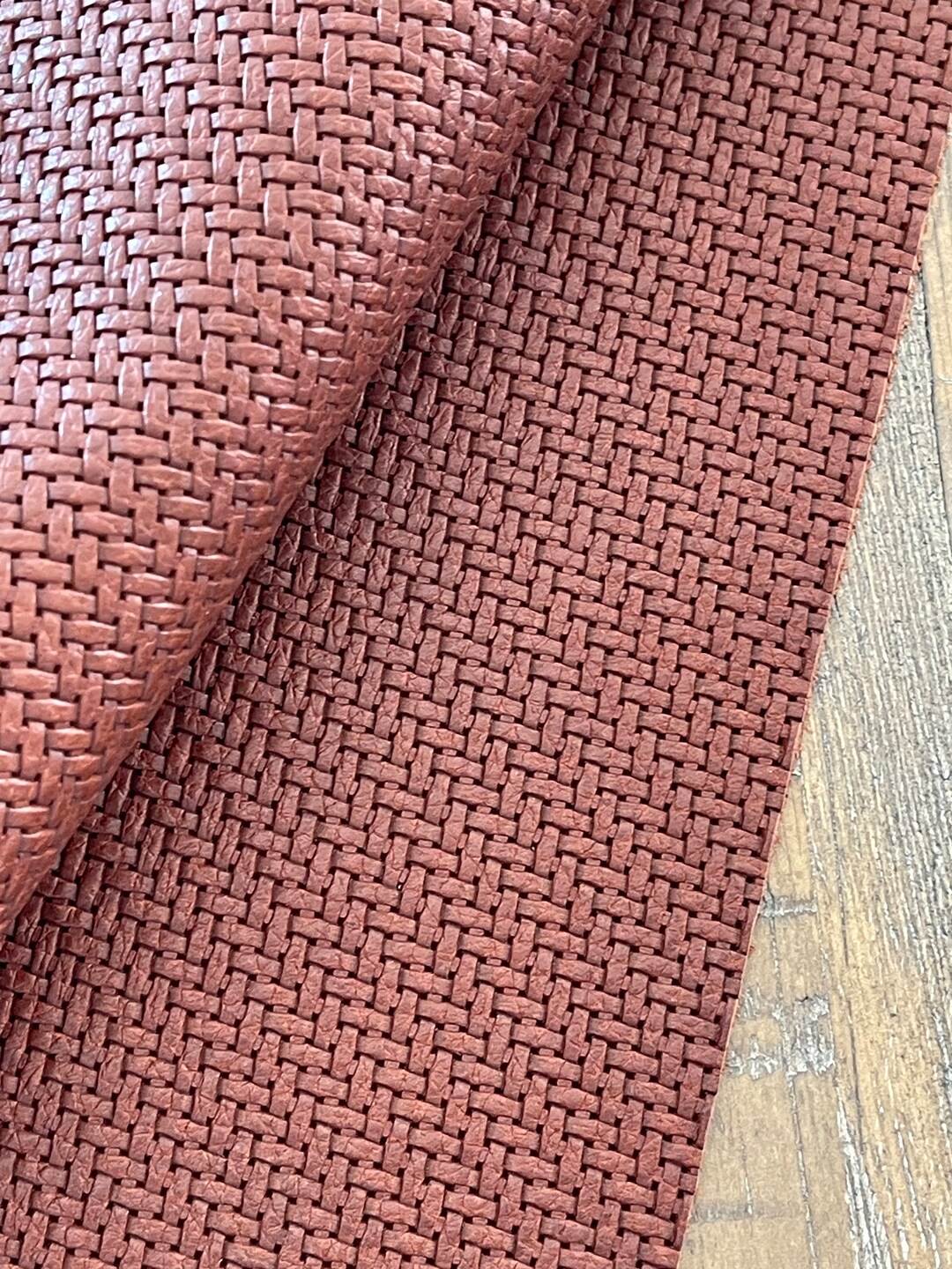 Russet Basket Weave 6x12 Genuine Leather Sheets - Etsy