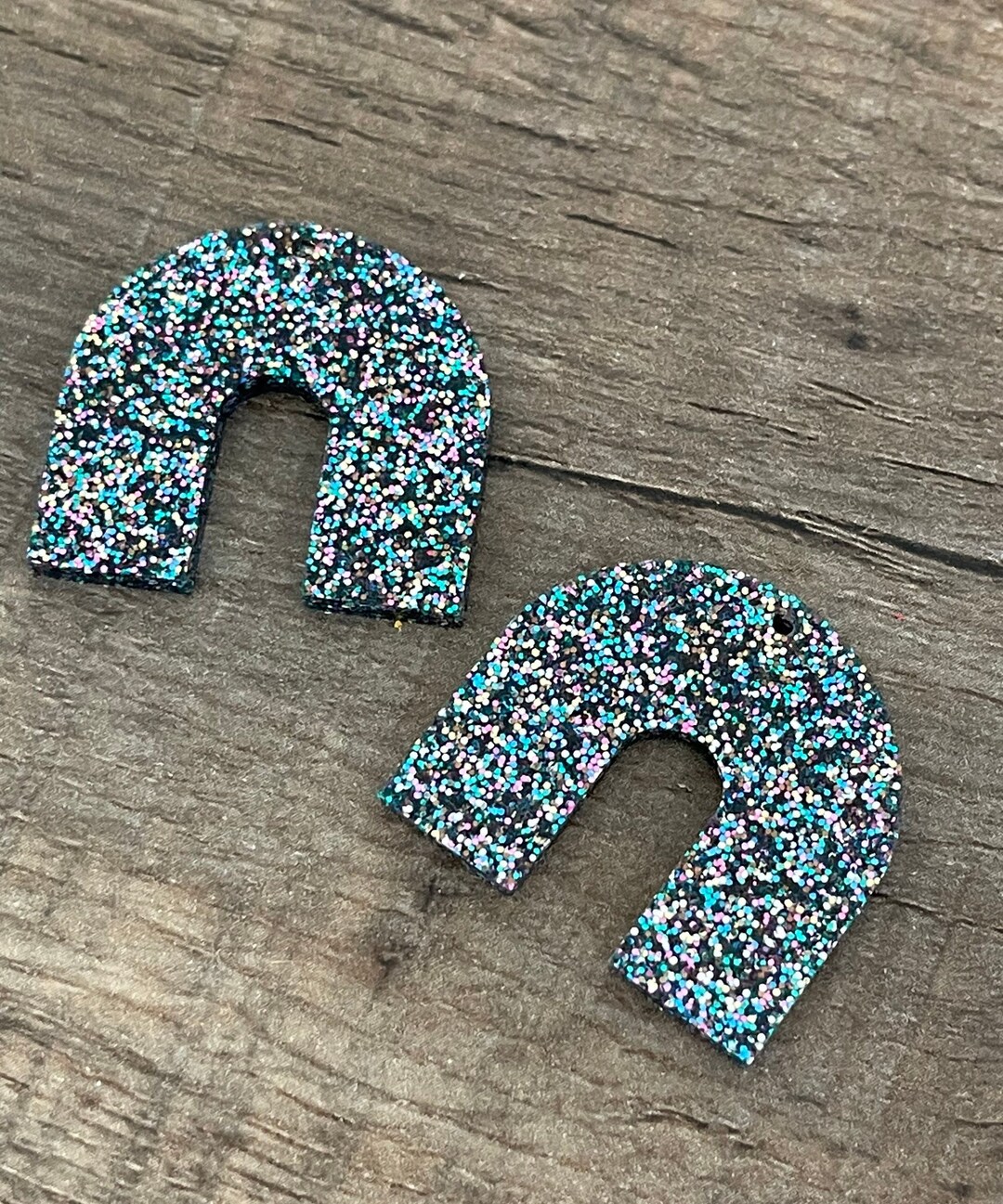 Galaxy Glitter Acrylic Lily 1-hole Findings Blanks Supplies (1pair) - Etsy