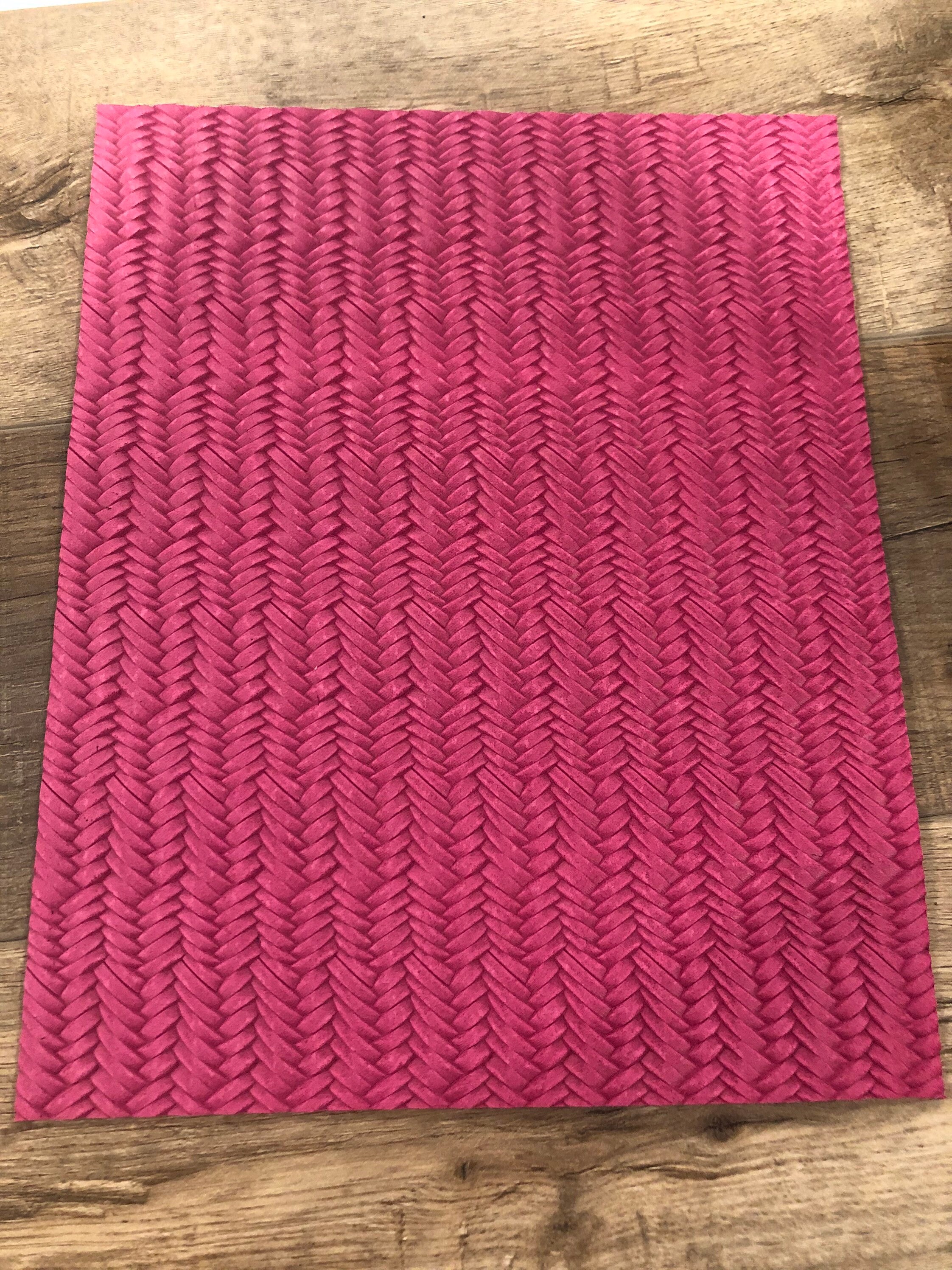 Hot Pink Braid 8x10 Genuine Leather Sheets for Earrings | Etsy
