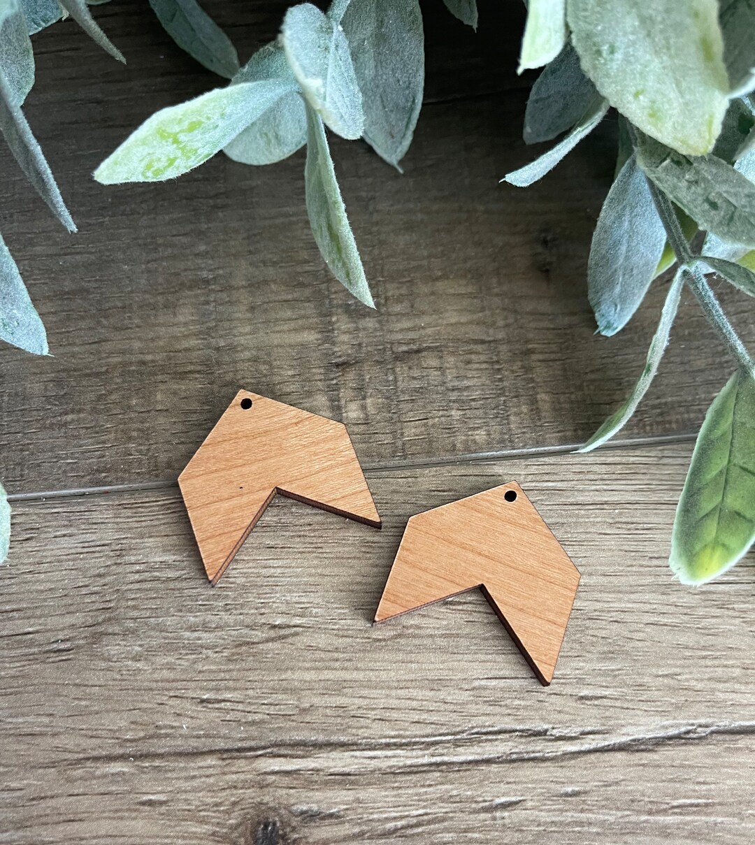 Cherry Arrow Wooden Findings Blanks Supplies 1-hole (3pair) - Etsy