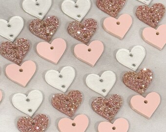 Bad Romance Stacked Acrylic Sweetheart Bundle Findings Connectors 2 ...