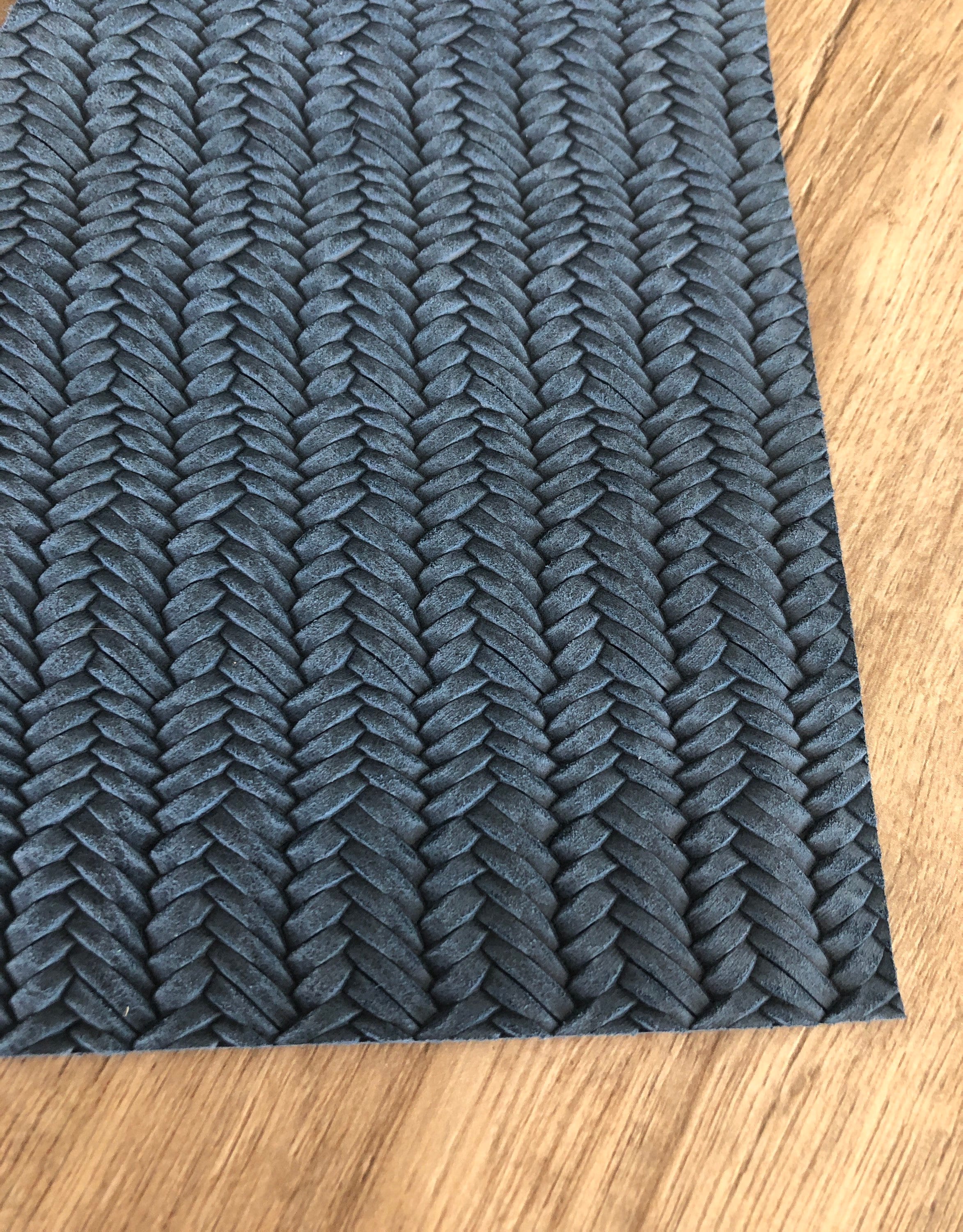 Navy Braid Embossed 8x10 Genuine Leather Sheets - Etsy