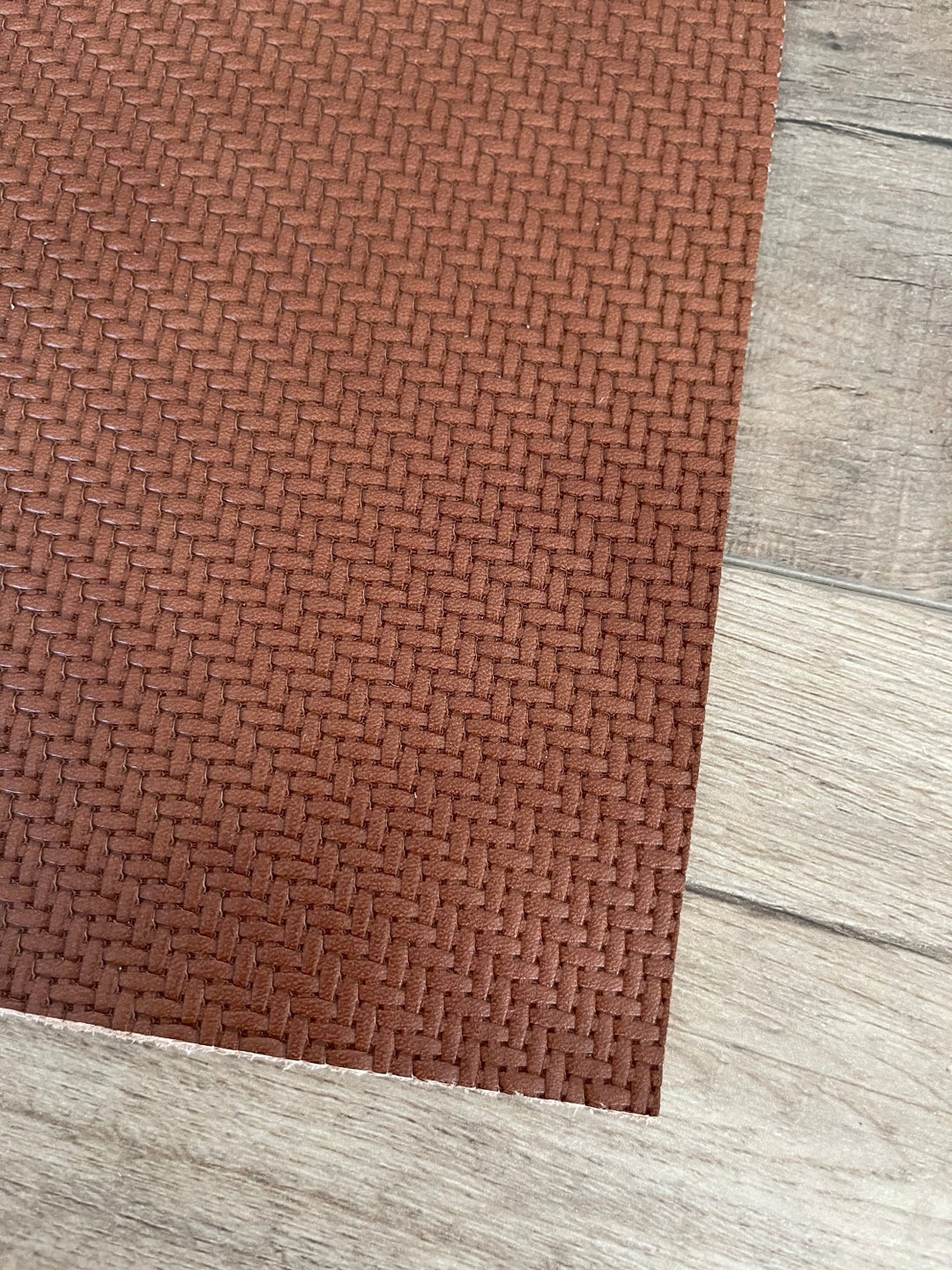 Russet Basket Weave 6x12 Genuine Leather Sheets - Etsy