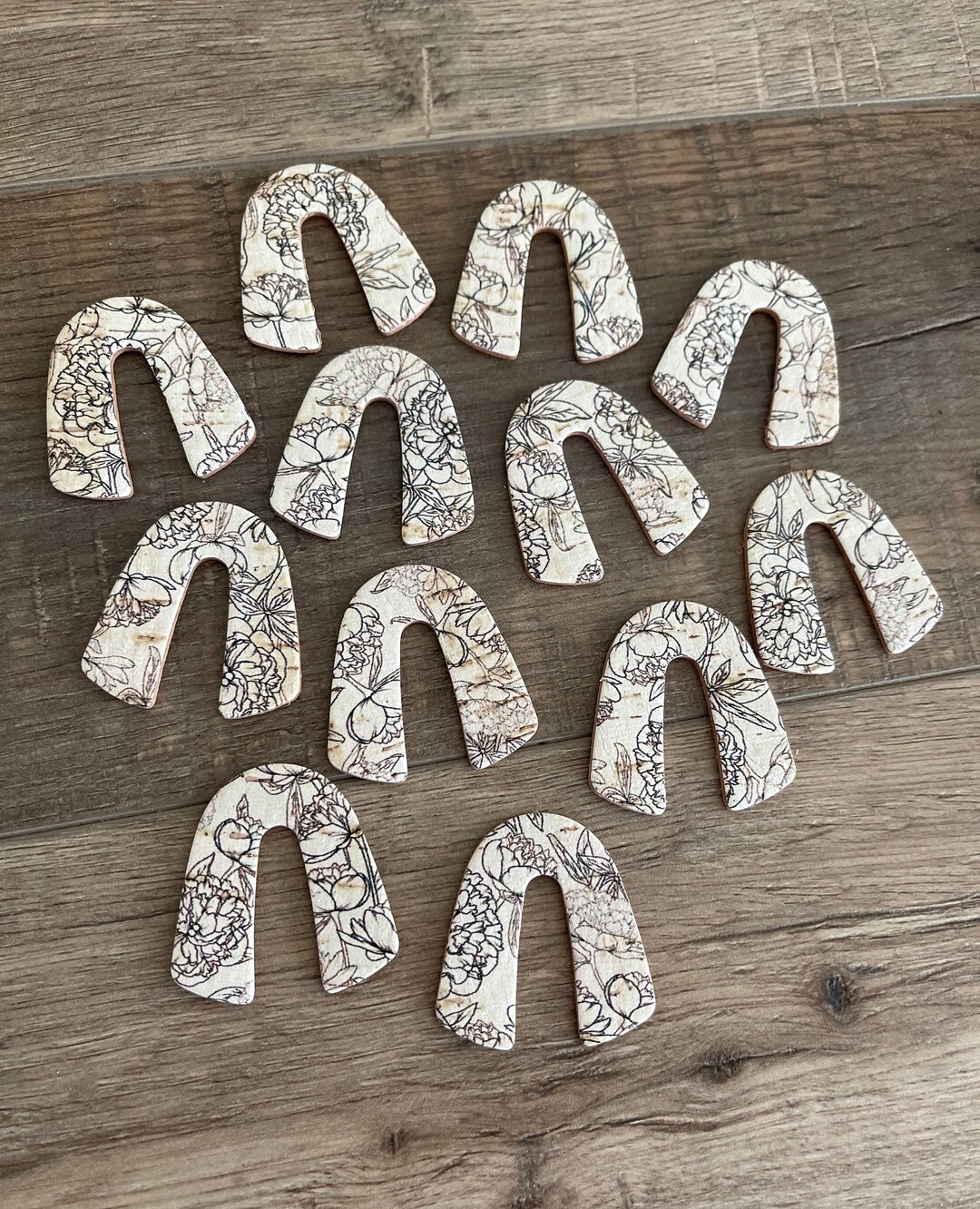 Pre-cut Parchment Peony Cork Ava Bundle 6pair - Etsy