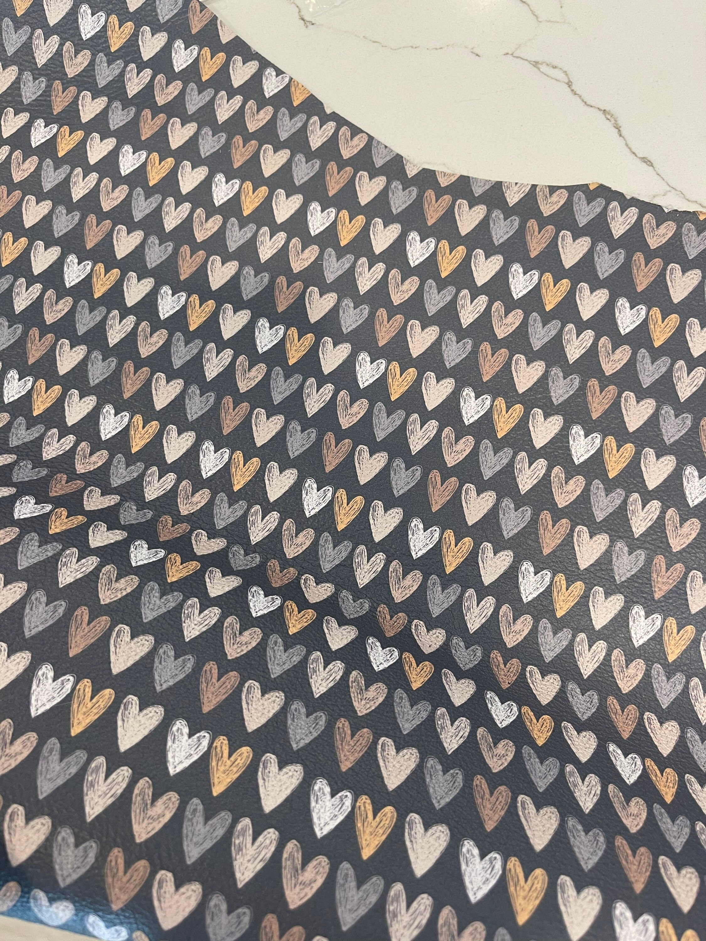 Grey Hazel Hearts 8x10 on Genuine Cowhide Sheets - Etsy