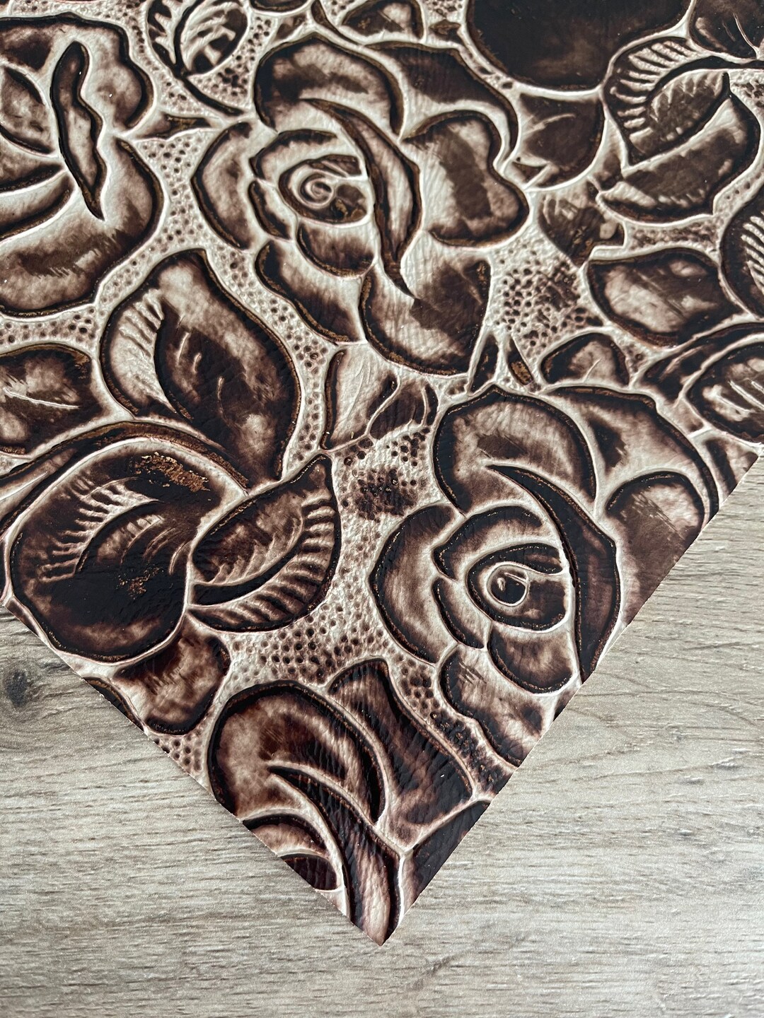 Polished Espresso Roses 8x10 Genuine Leather Sheets - Etsy