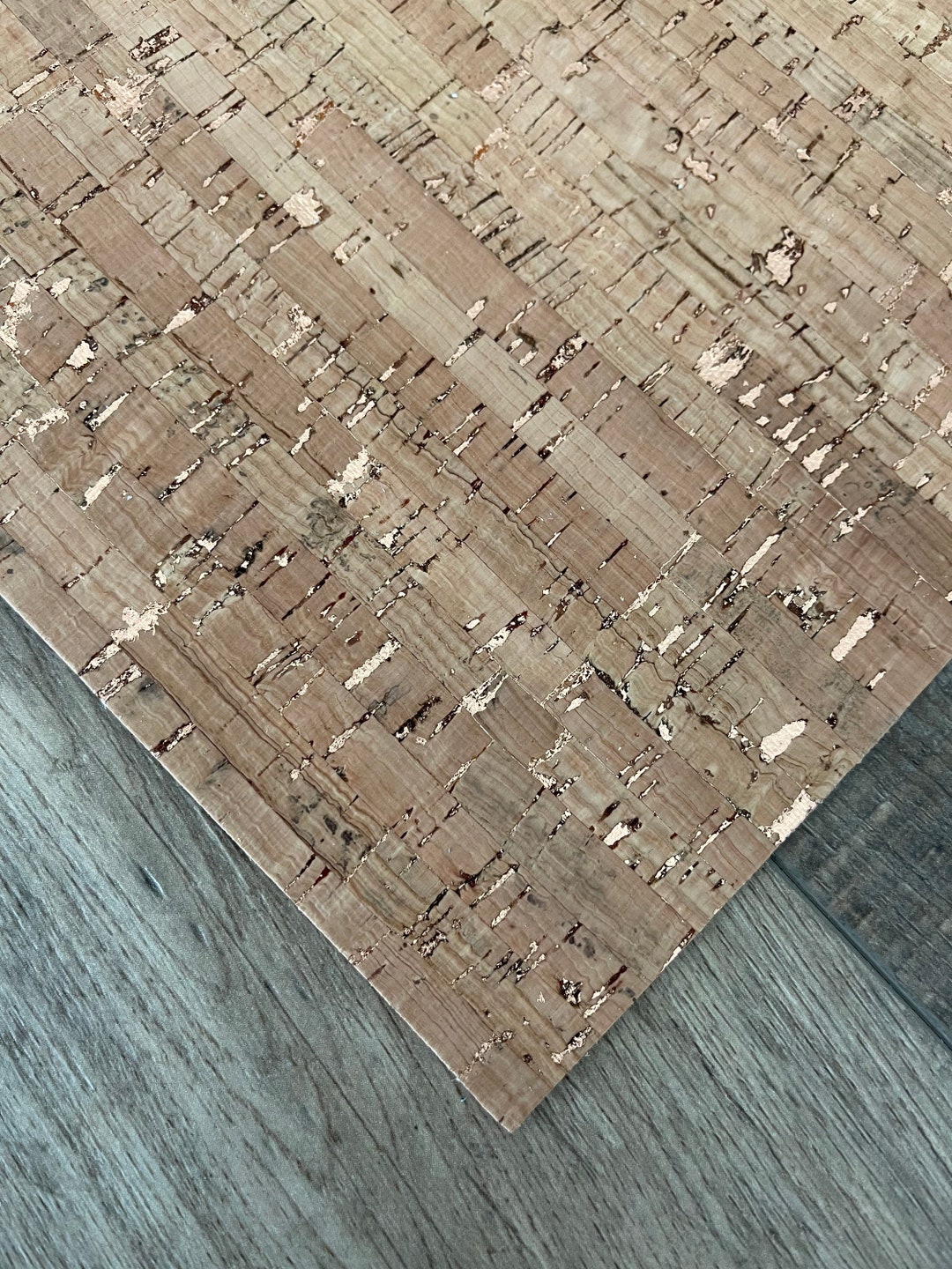Rose Gold Flecks on Natural Cork 8x10 Leather Backed Sheets - Etsy