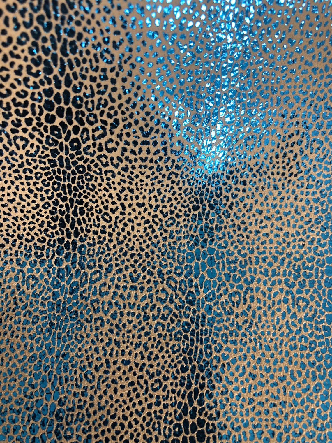 Metallic Blue Baby Cheetah Genuine Leather Suede Sheets for Earrings ...