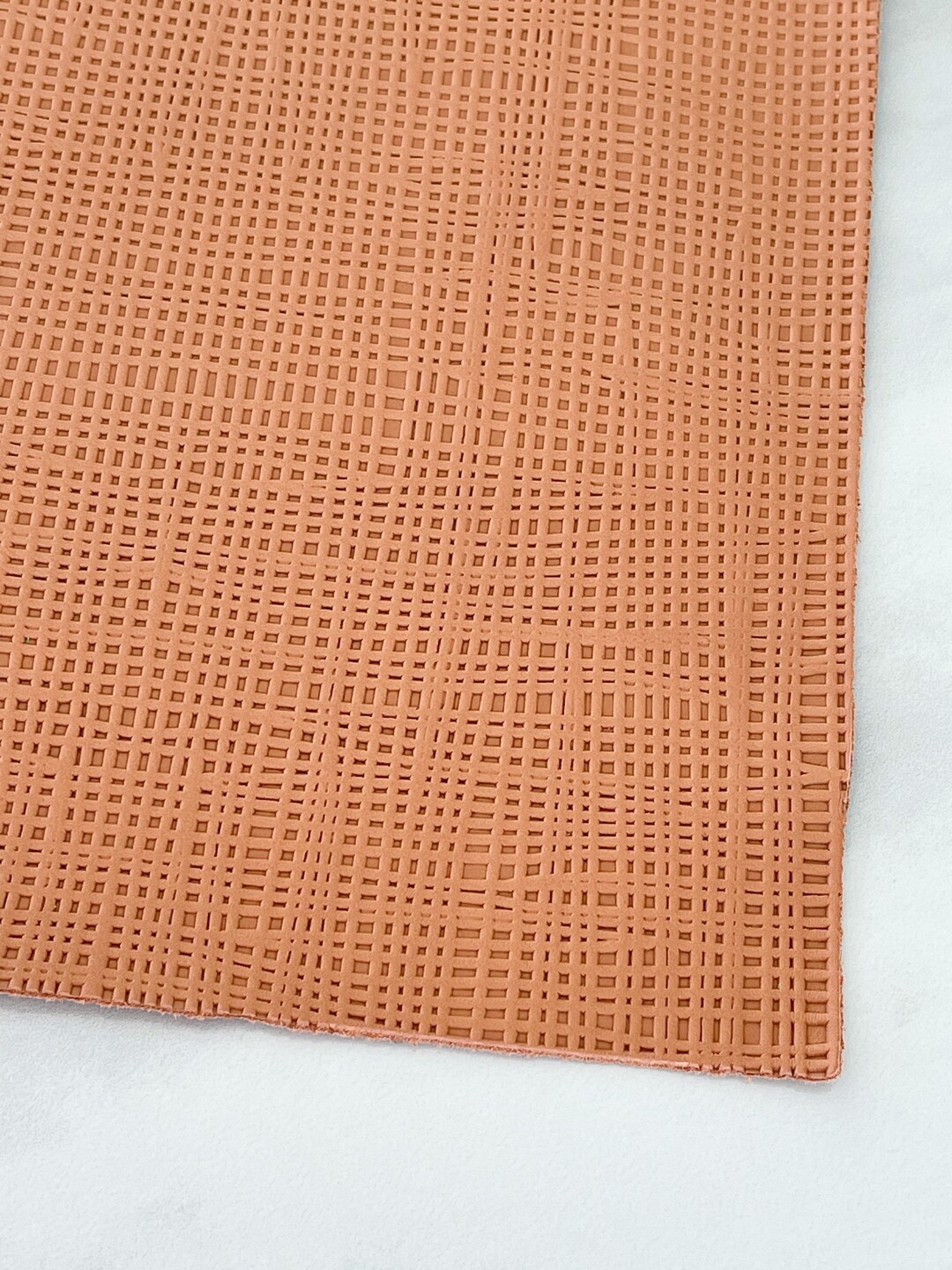 6x12 Mango Tango Spun Linen Embossed Genuine Suede Sheets - Etsy