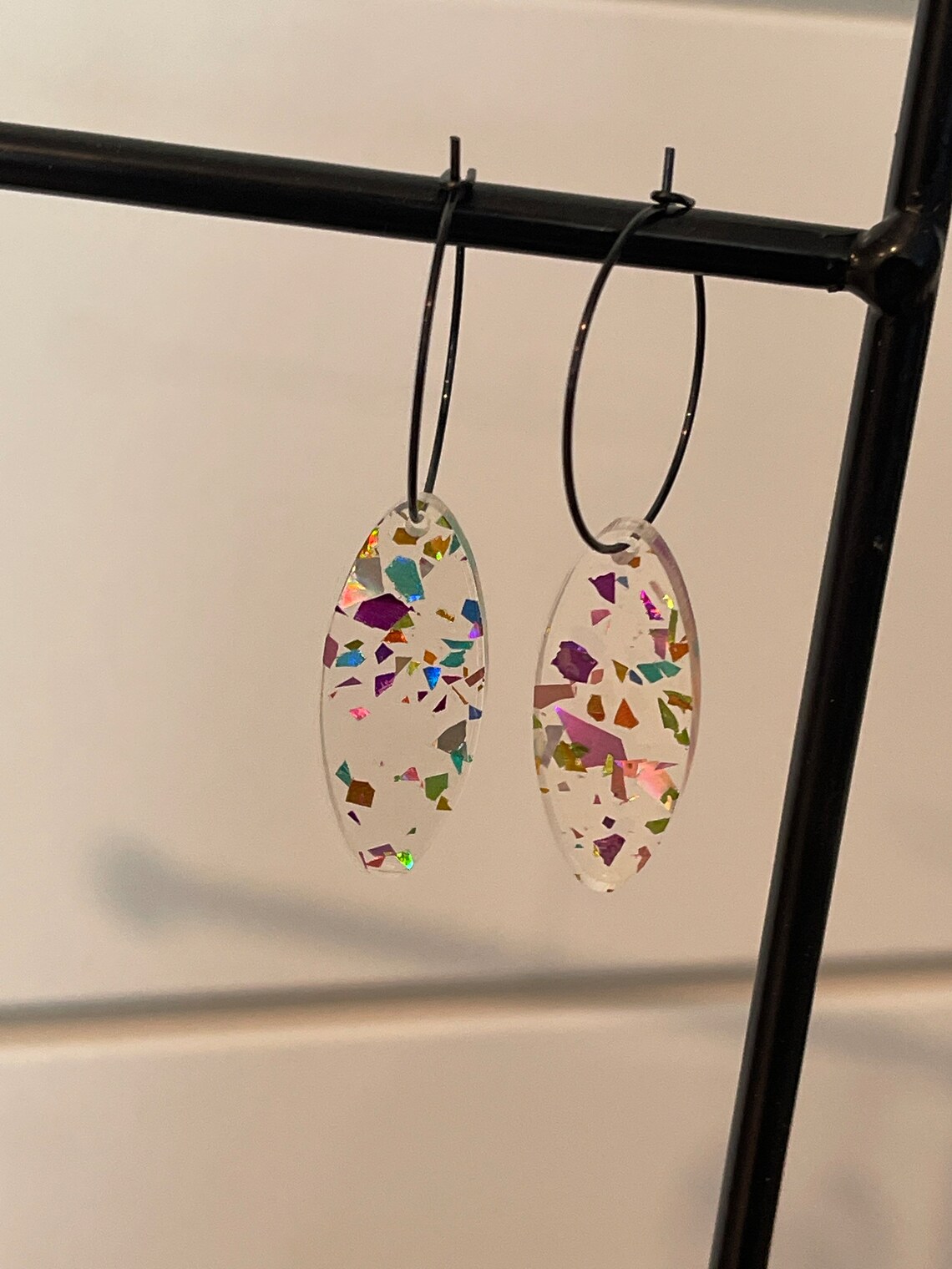 Parade Confetti Oval Clear Acrylic Slides Findings Connectors - Etsy