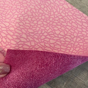 Tickle Me Pink Leopard 8x10 Genuine Leather Sheets - Etsy