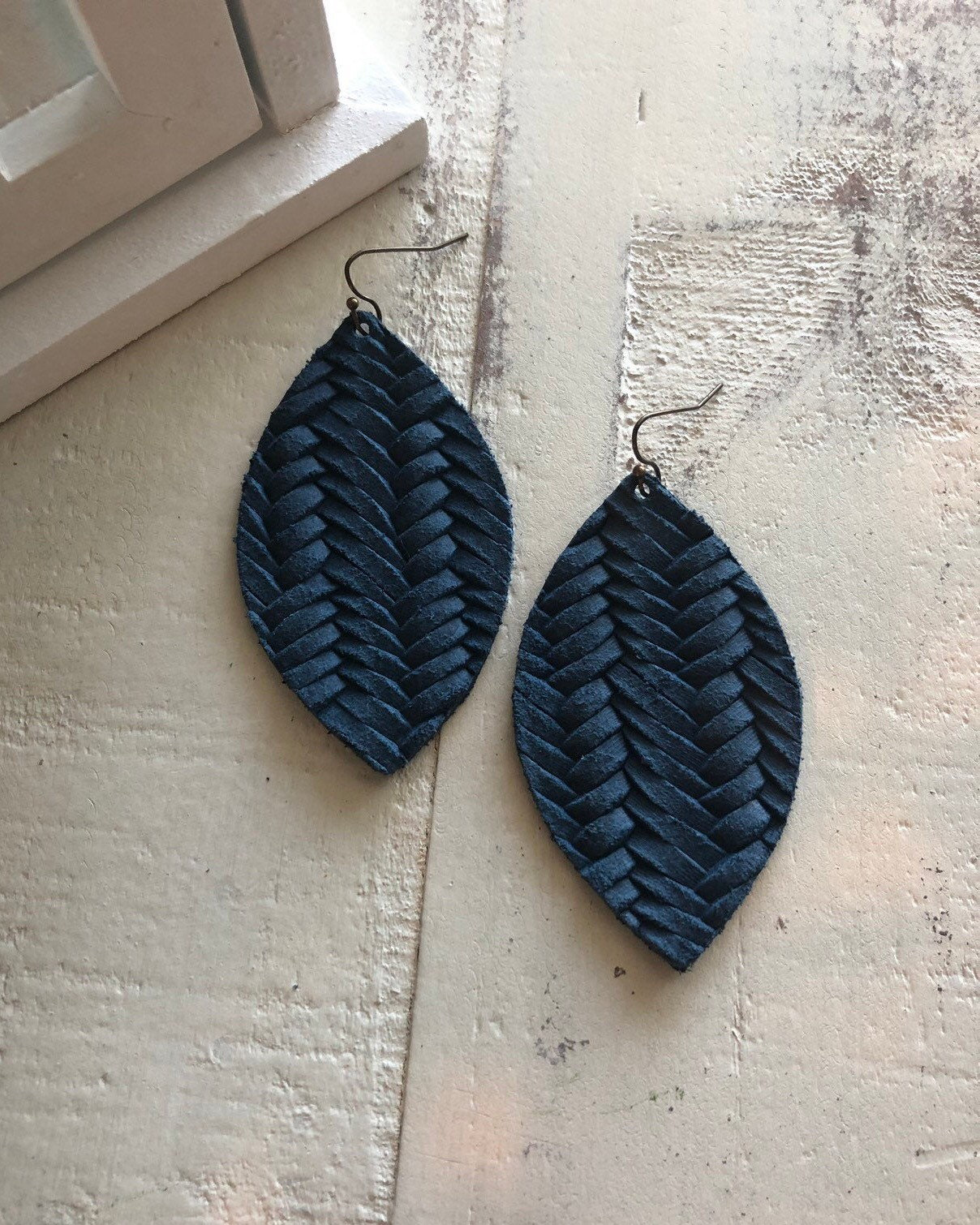 Navy Braid Embossed 8x10 Genuine Leather Sheets - Etsy