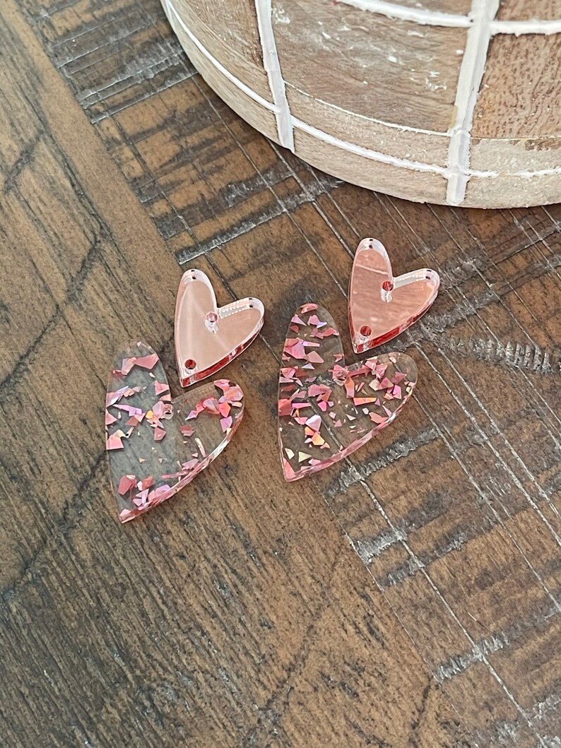 You Make Me Blush Stacked Acrylic Sweetheart Bundle Findings Connectors ...