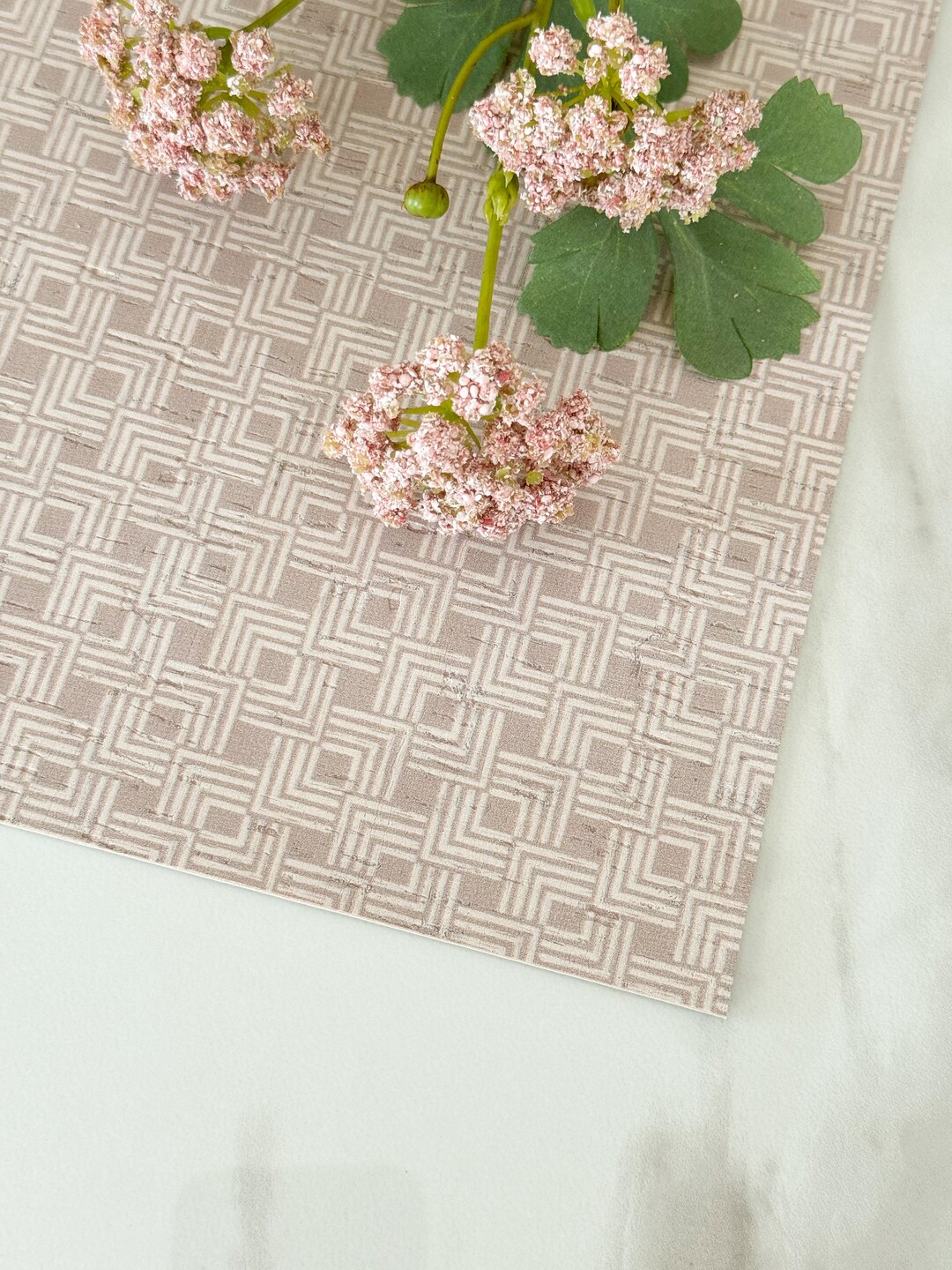 Neutral Boho Squares 8x10 Leather Backed Cork Sheets - Etsy