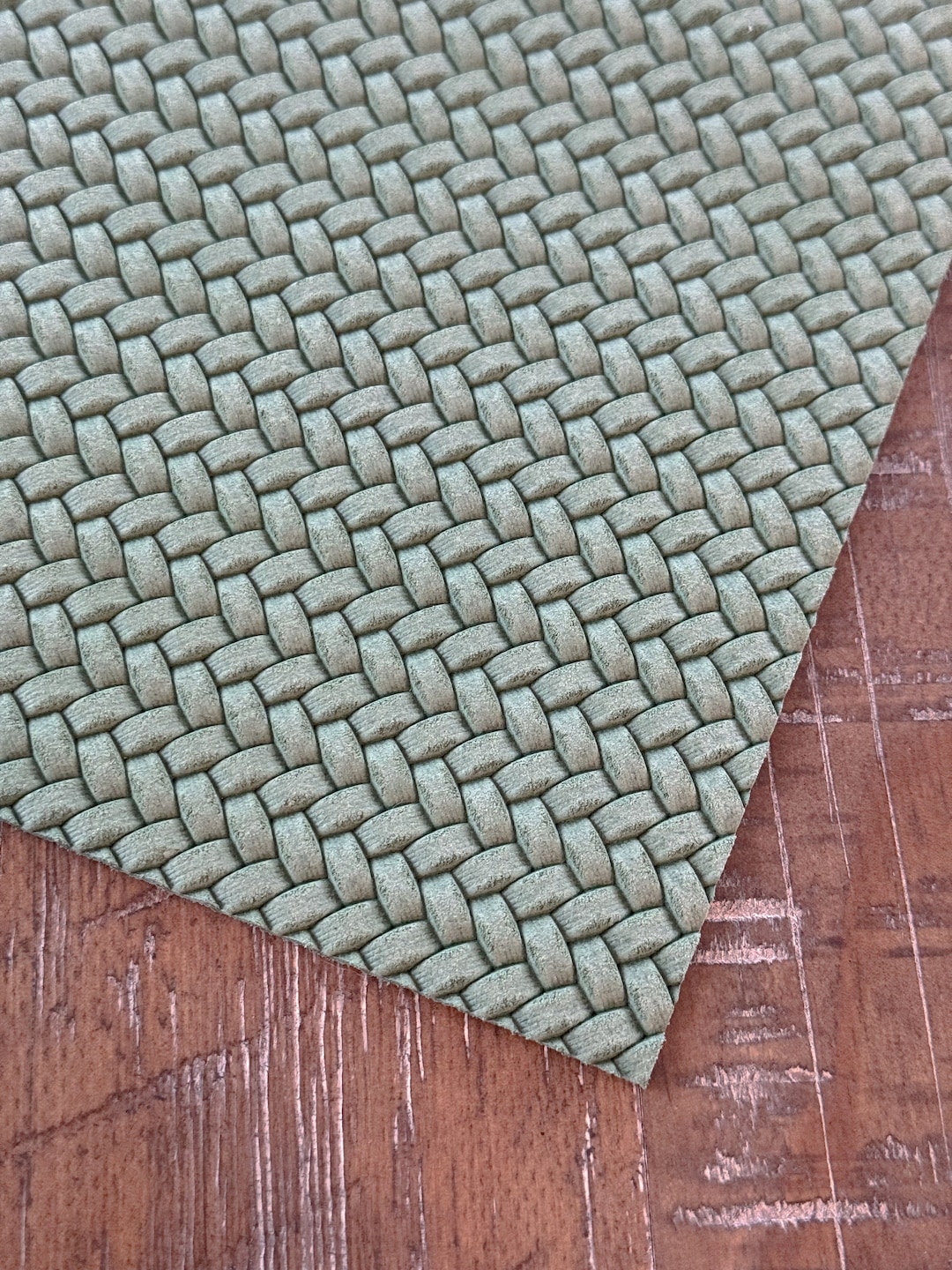 Sage Green Small Box Braid 8x10 Genuine Suede Leather - Etsy