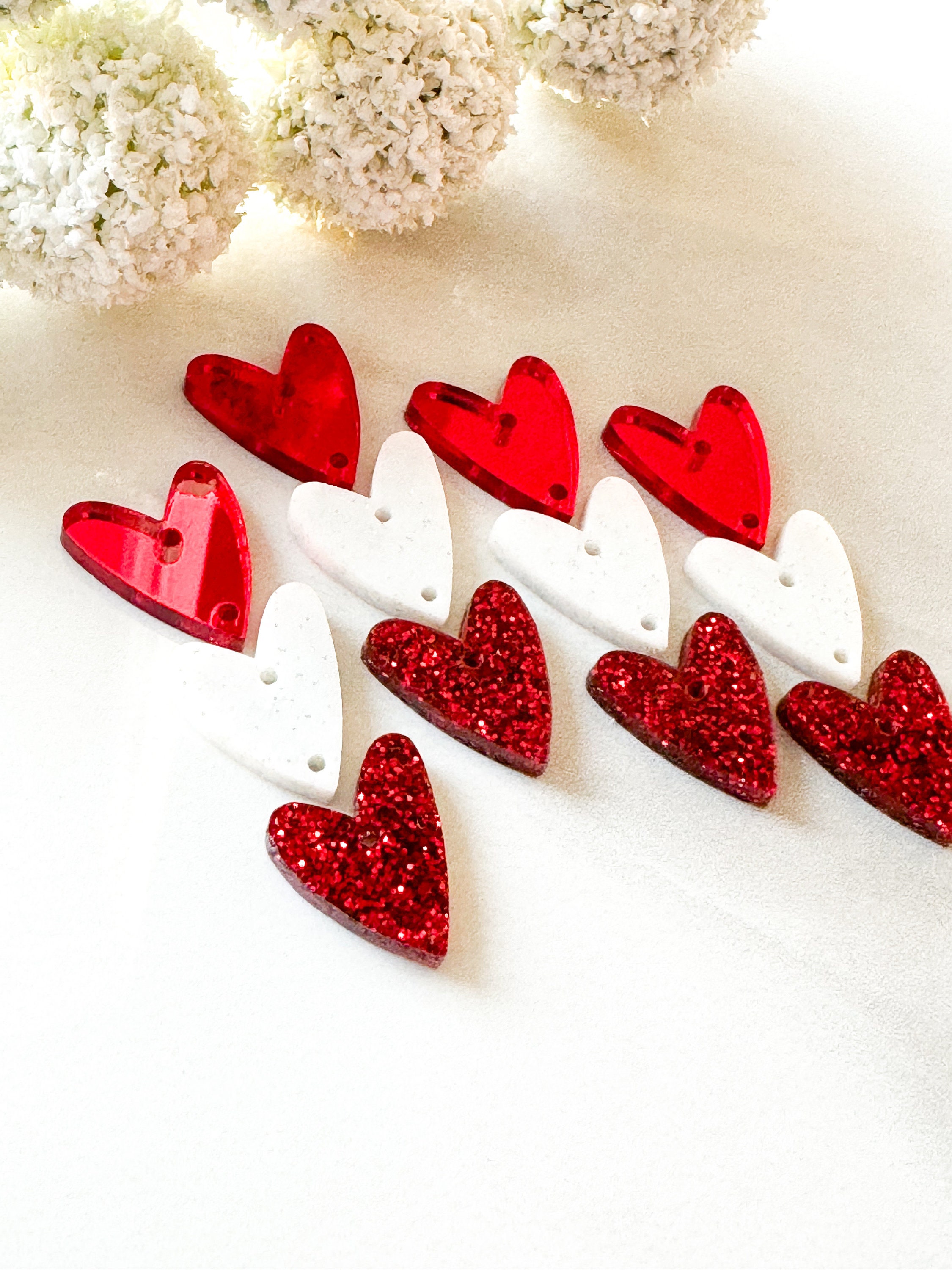 Stole My Heart Stacked Acrylic & Glitter Heart Bundle Findings ...
