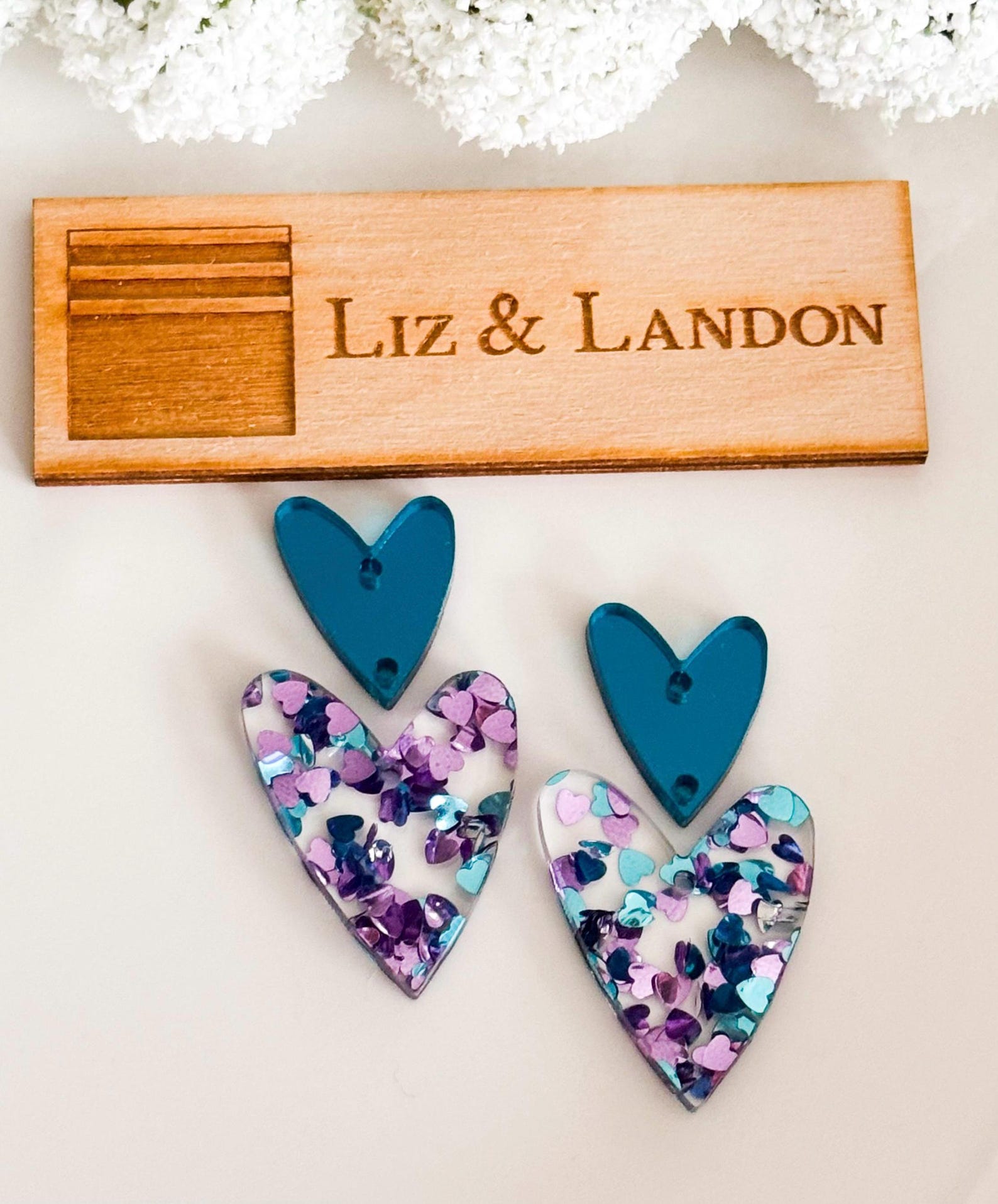Hooked on You Stacked Acrylic Hearts Bundle Findings Connectors for ...