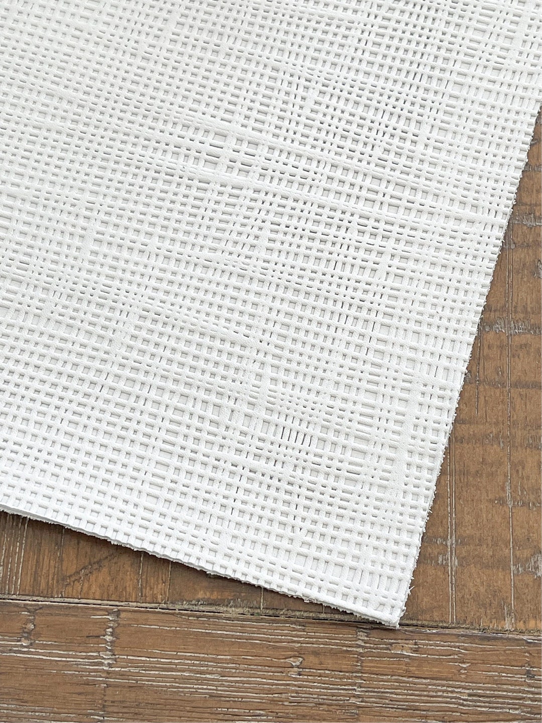 6x12 White Spun Linen Embossed Genuine Leather Sheets - Etsy