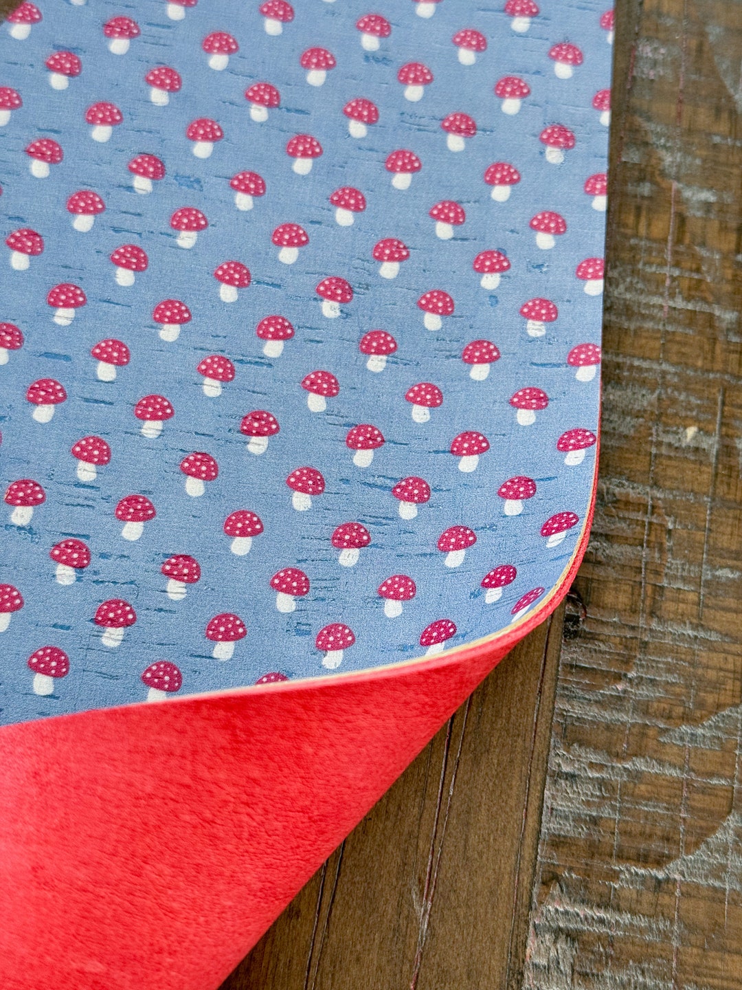 Little Toadstools 8x10 Leather Backed Cork Sheets - Etsy