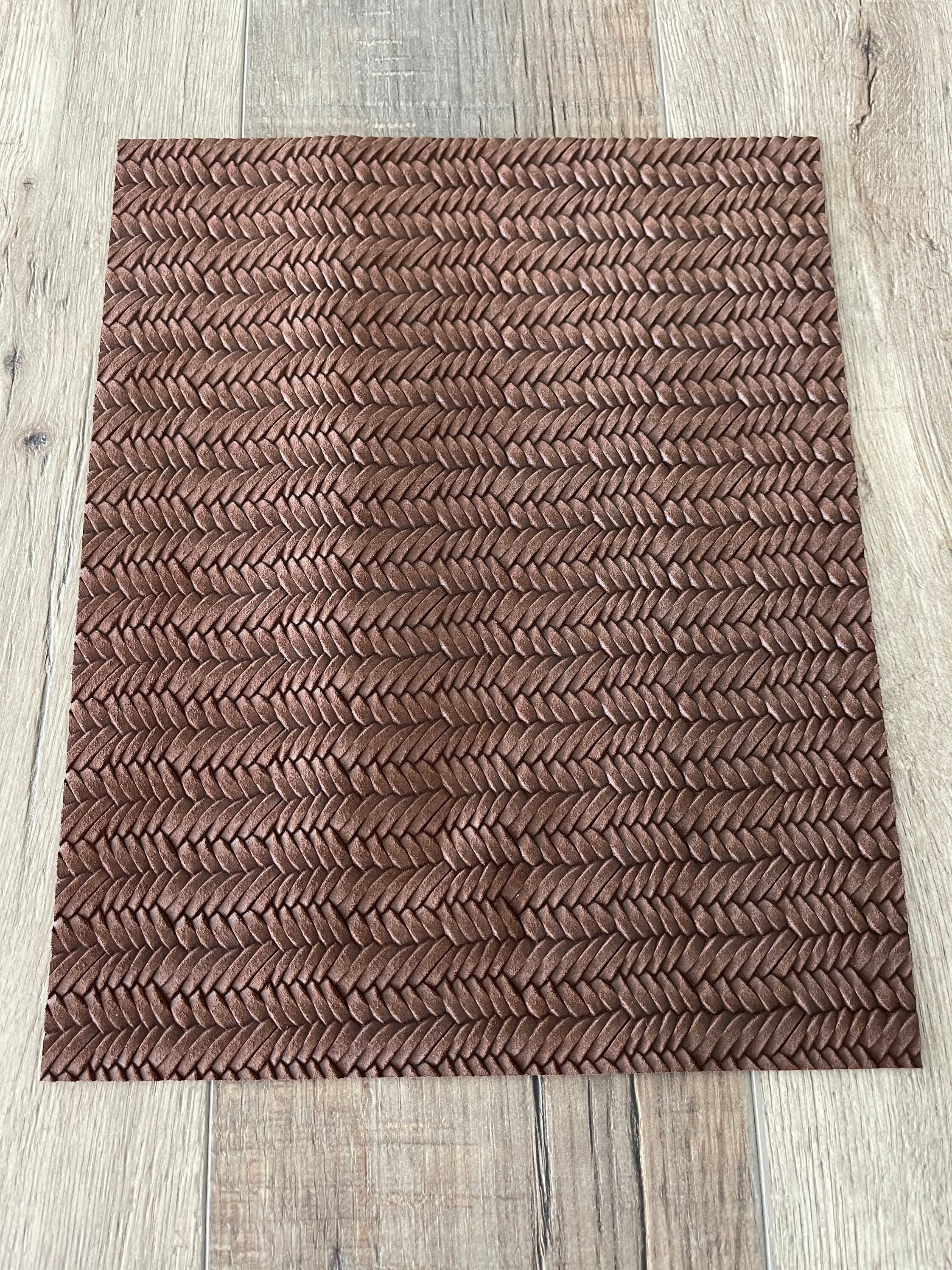 Chocolate Brown Braid 8x10 Embossed Genuine Leather Sheets for - Etsy