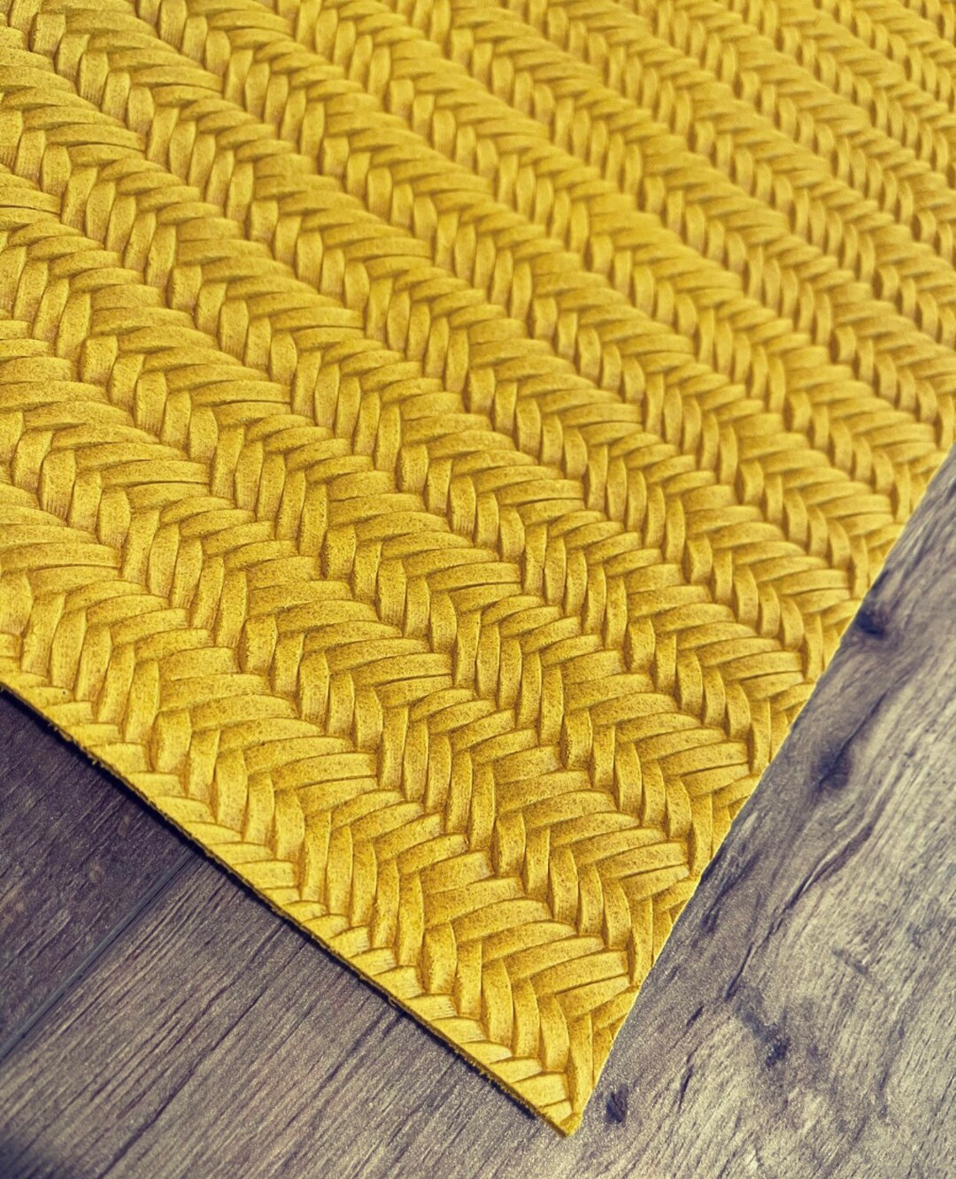 Saffron Yellow Braid 8x10 Genuine Leather Sheets - Etsy