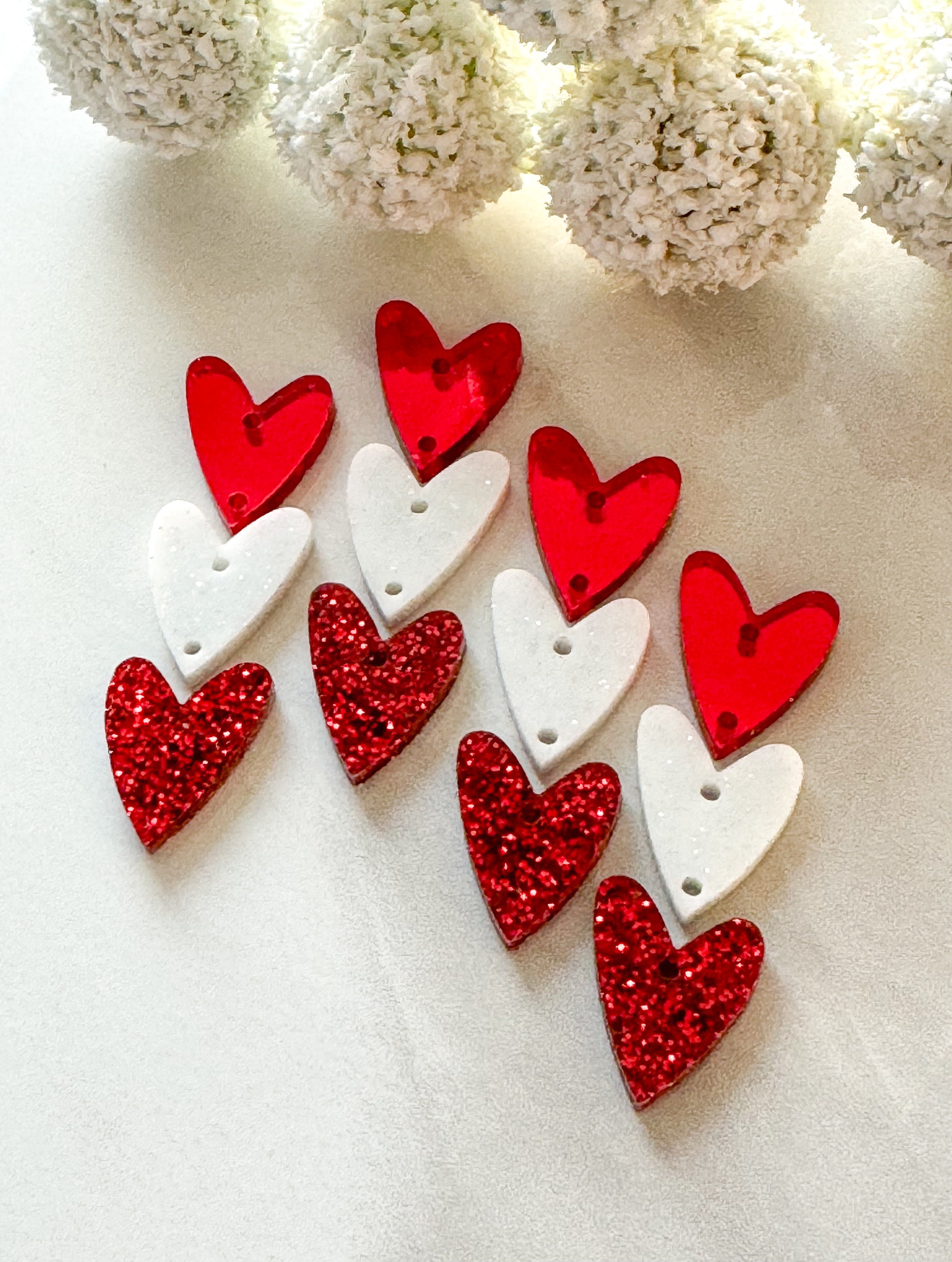 Stole My Heart Stacked Acrylic & Glitter Heart Bundle Findings ...