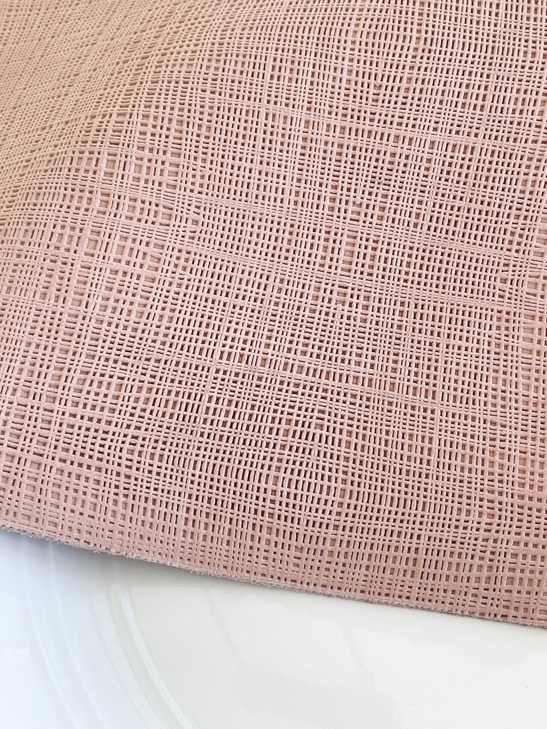 6x12 Nude Micro Linen Embossed Genuine Suede Sheets - Etsy