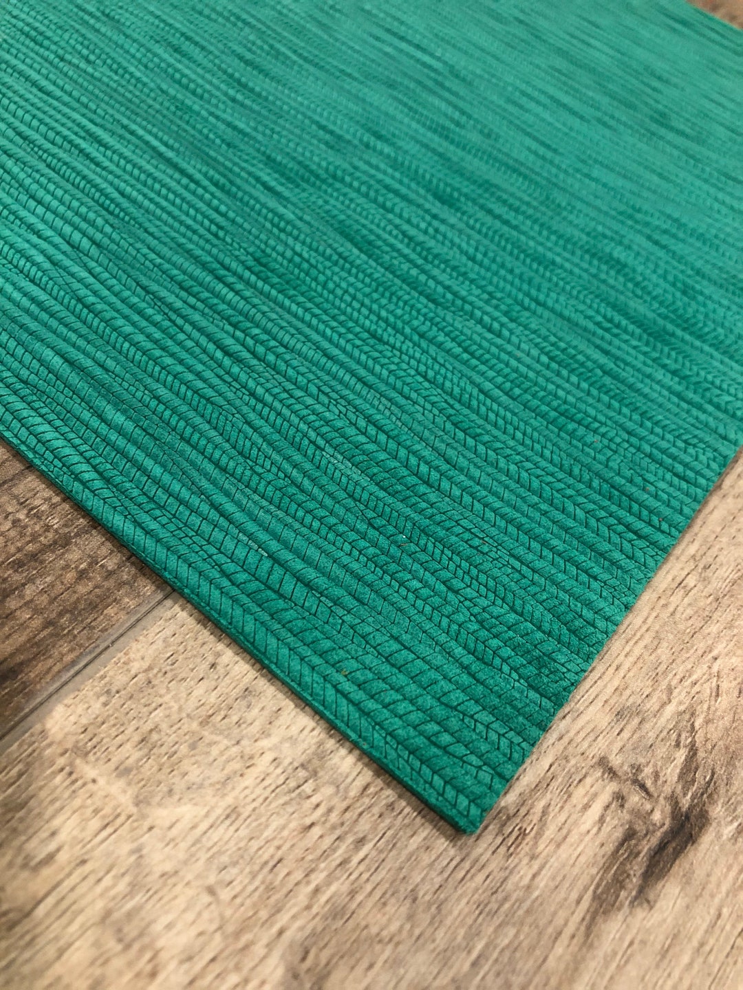 Emerald Jade Green Palm Embossed Genuine Leather Sheets - Etsy