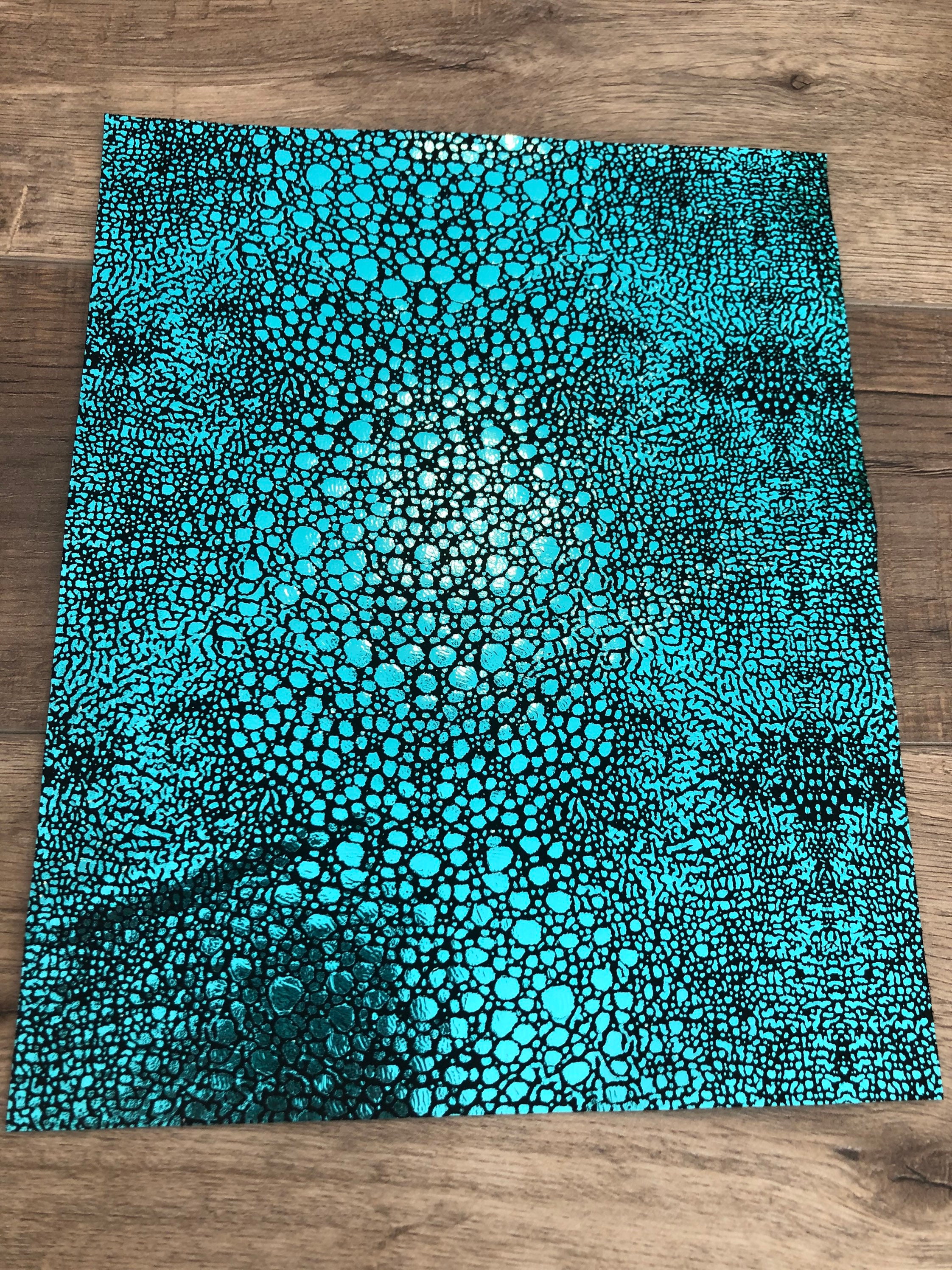 Metallic Teal Oil Slick 4x6 Genuine Leather Suede Sheets - Etsy