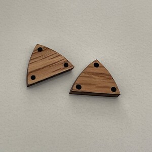 Mini White Oak Rounded Wooden Triangle Findings Blanks Supplies (5pair ...