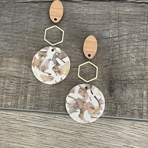 Rose Garden Tortoise Shell Acrylic .96 Circles Findings Blanks Supplies ...