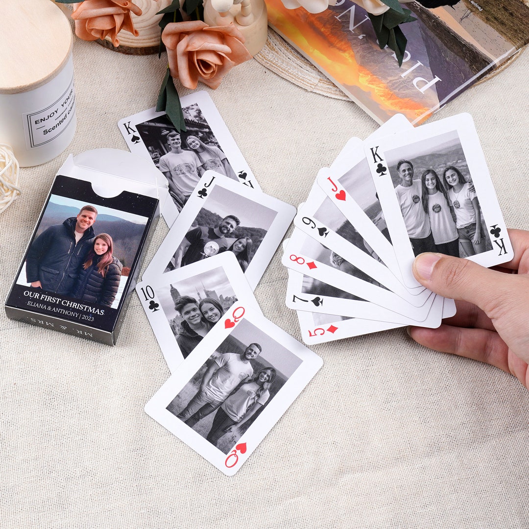 Custom Pack of Playing Cards - Gift for Couples, Personalised Deck of Cards, Unique Anniversary ...