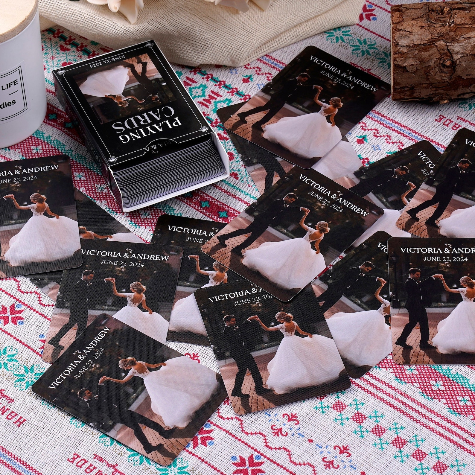 Personalised Set of Playing Cards: Custom Tuck Box 5-55 Pics - Etsy