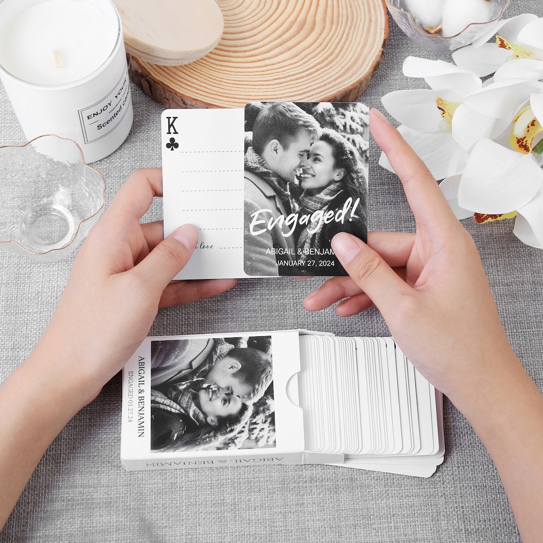 Engagement Party Guest Book Playing Cards: Couples Keepsake - Etsy