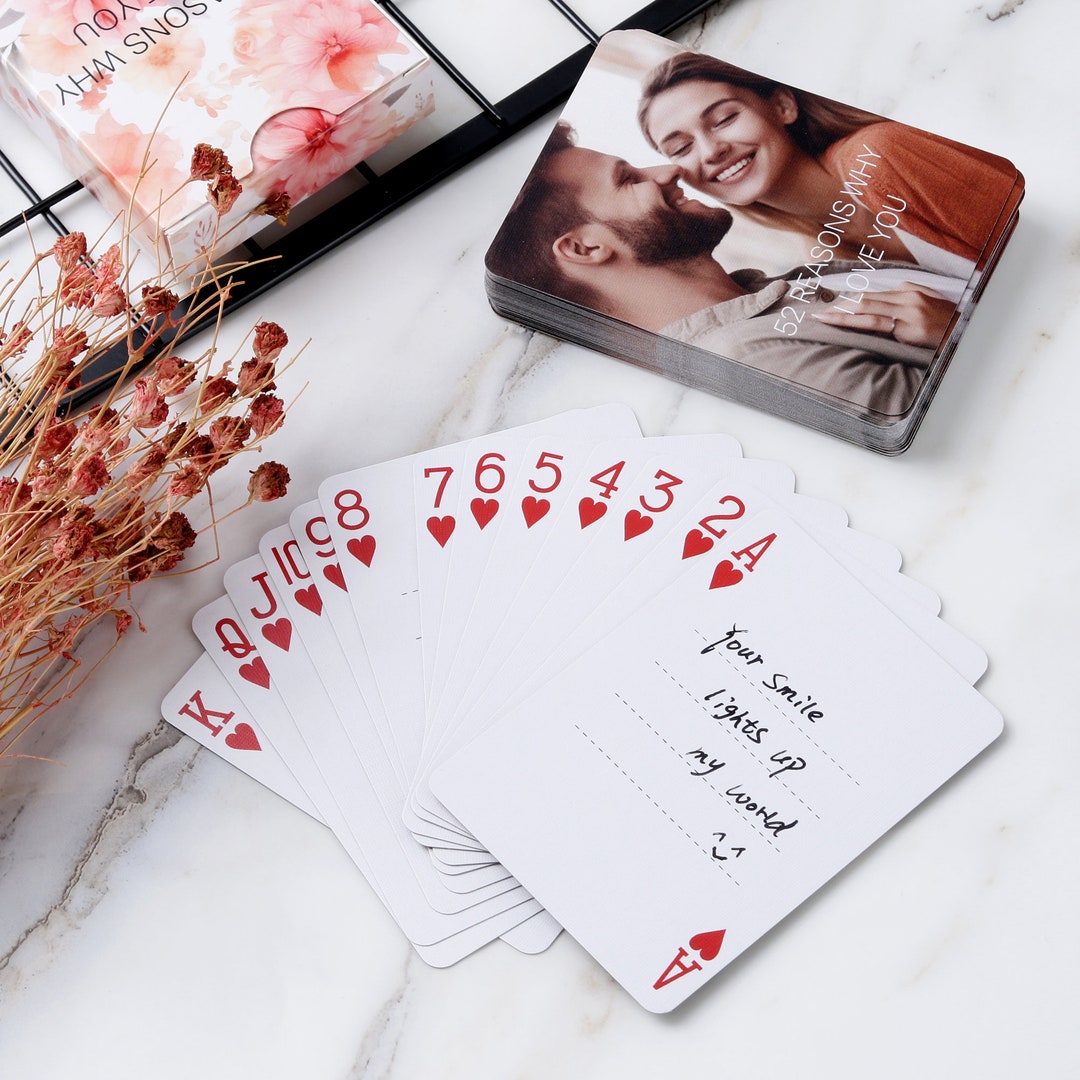 Custom 52 Reasons Why I Love You Playing Cards: Includes Pen - Etsy