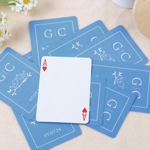 Custom Wedding Initials Playing Cards, Wedding Guestbook Idea, Advice ...